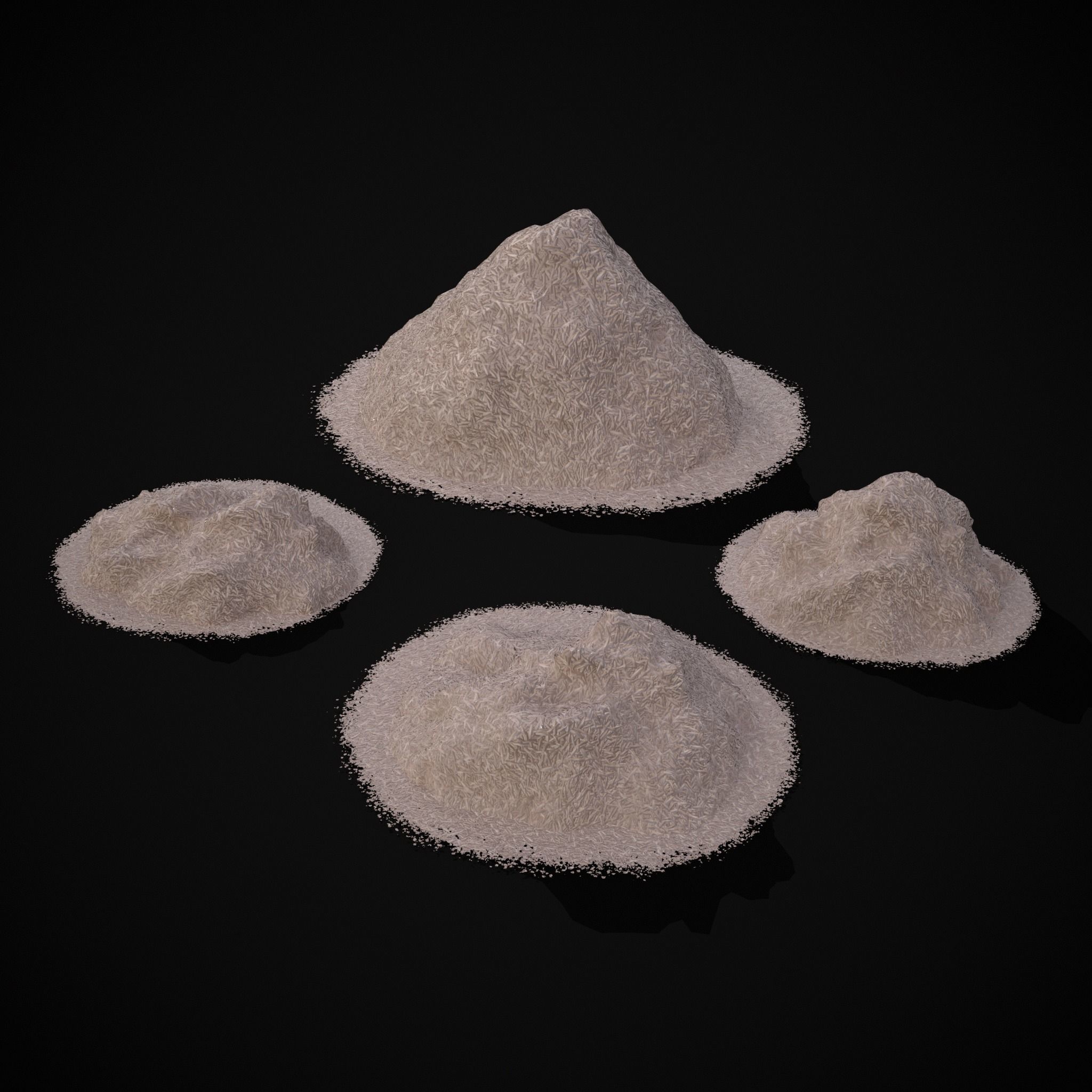 3D model White Rice Piles VR / AR / low-poly | CGTrader