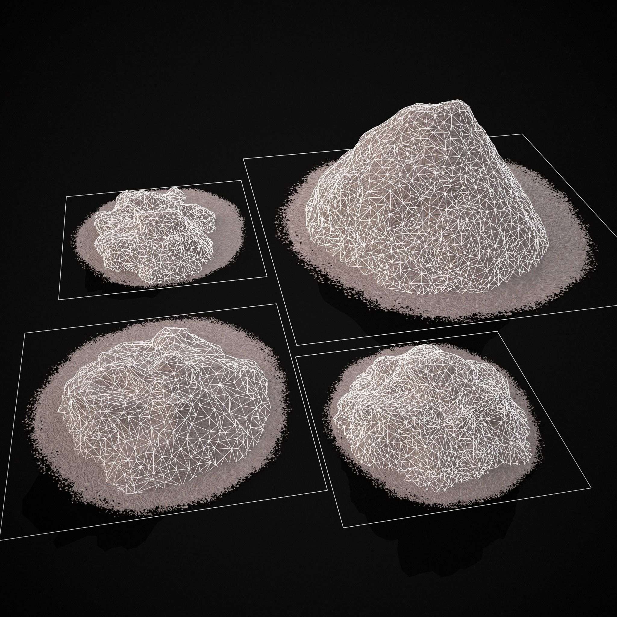3D model White Rice Piles VR / AR / low-poly | CGTrader