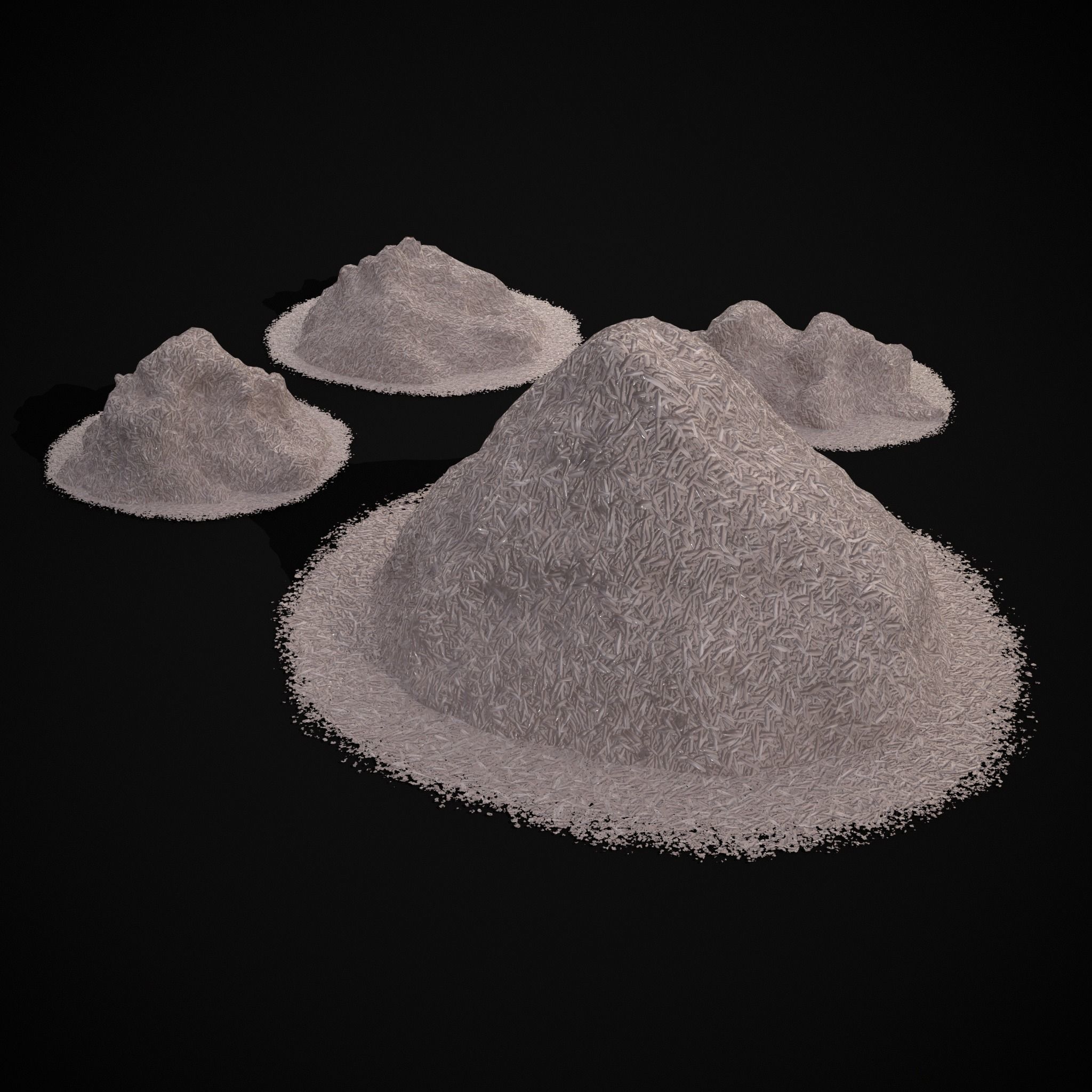 3D model White Rice Piles VR / AR / low-poly | CGTrader