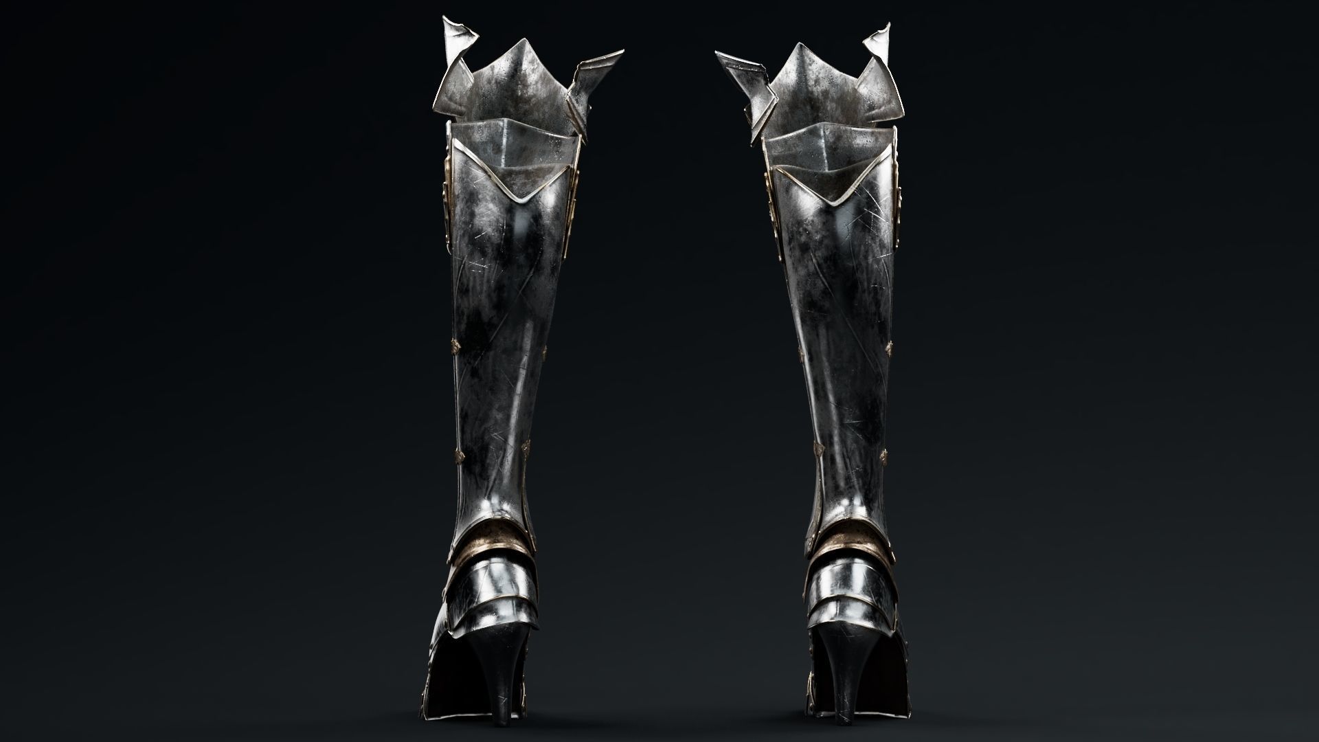 Female Knight Foot And Ankle Armor MidPoly 3D model | CGTrader