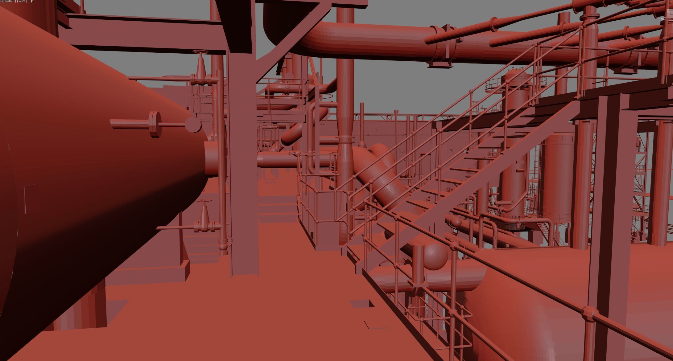 3D model Oil Refinery Low Poly Model VR / AR / low-poly | CGTrader