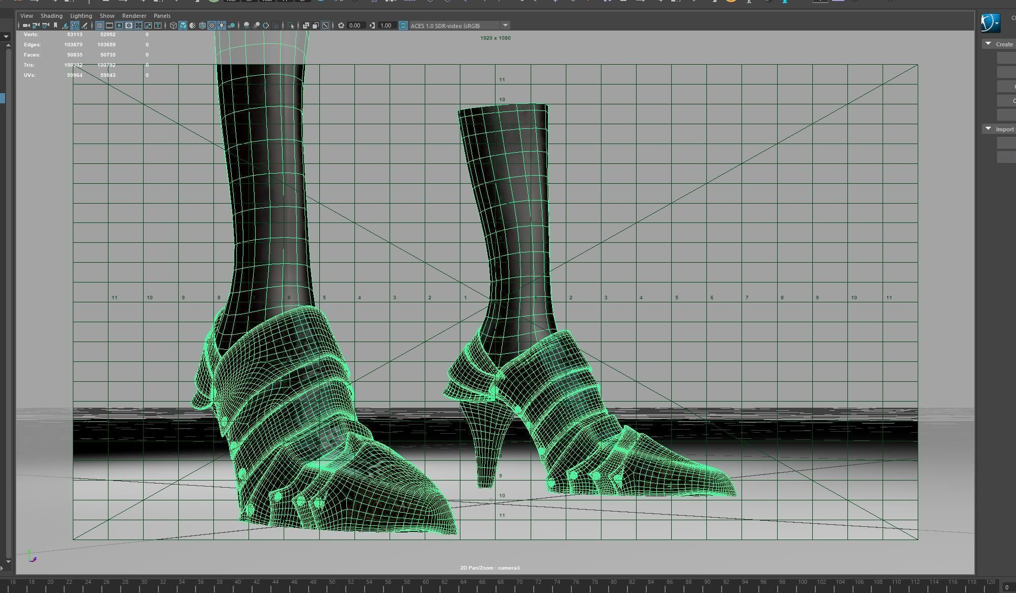 Female Knight Foot Armor MidPoly 3D model | CGTrader