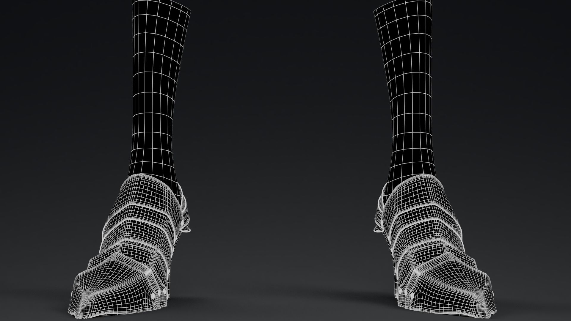 Female Knight Foot Armor MidPoly 3D model | CGTrader