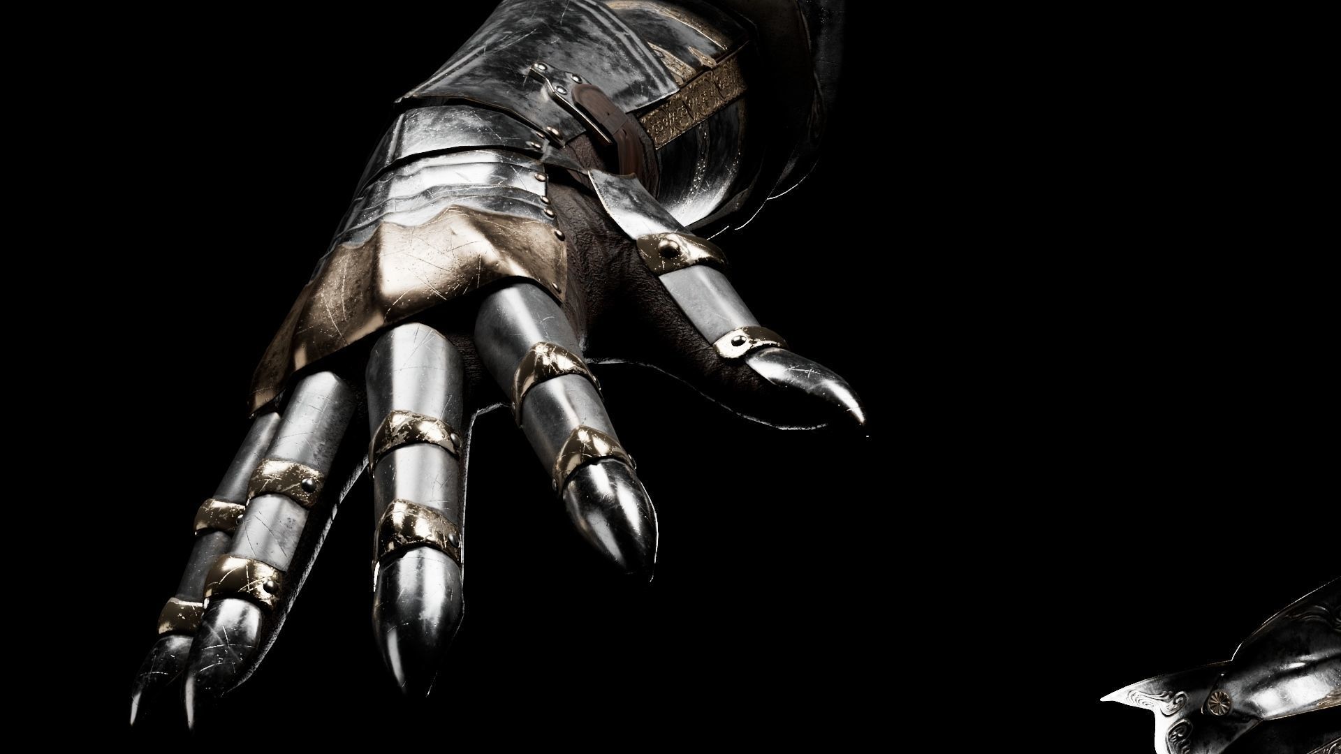 Female Knight Hand And Wrist Armor MidPoly 3D model | CGTrader