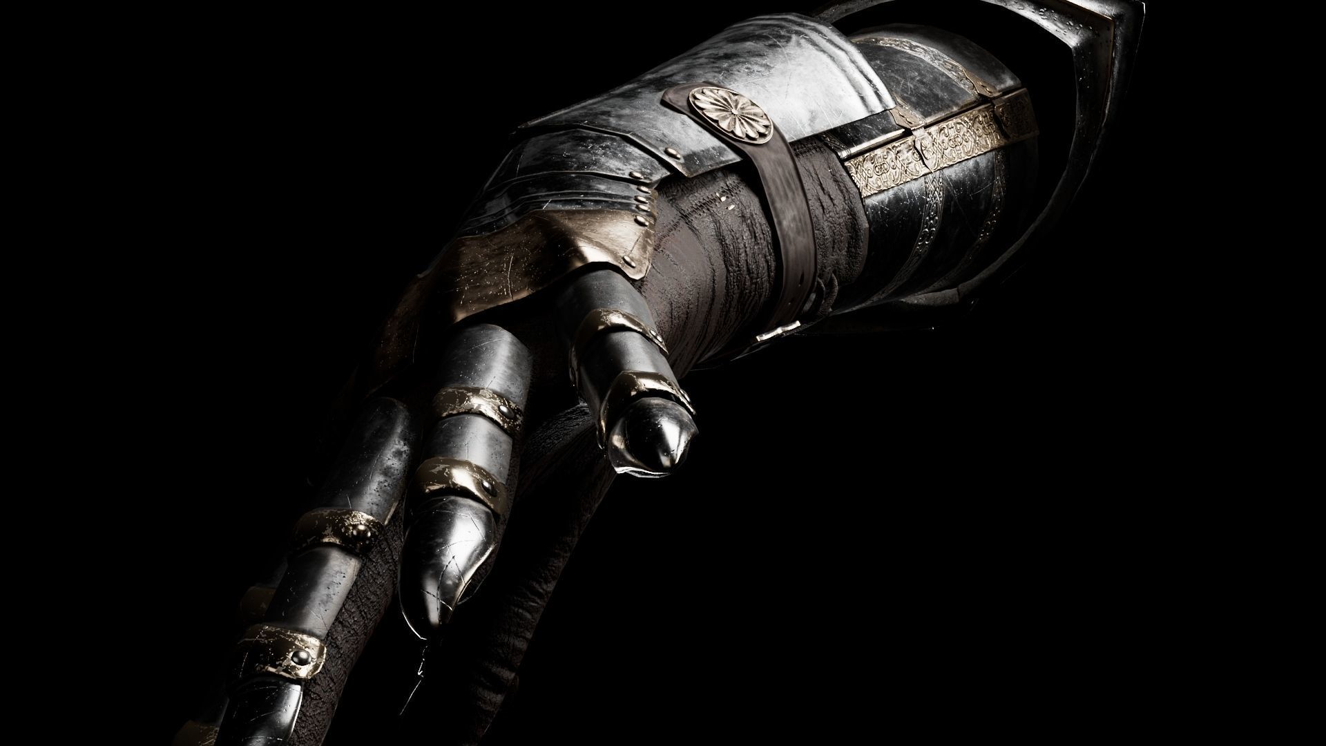 Female Knight Hand And Wrist Armor MidPoly 3D model | CGTrader
