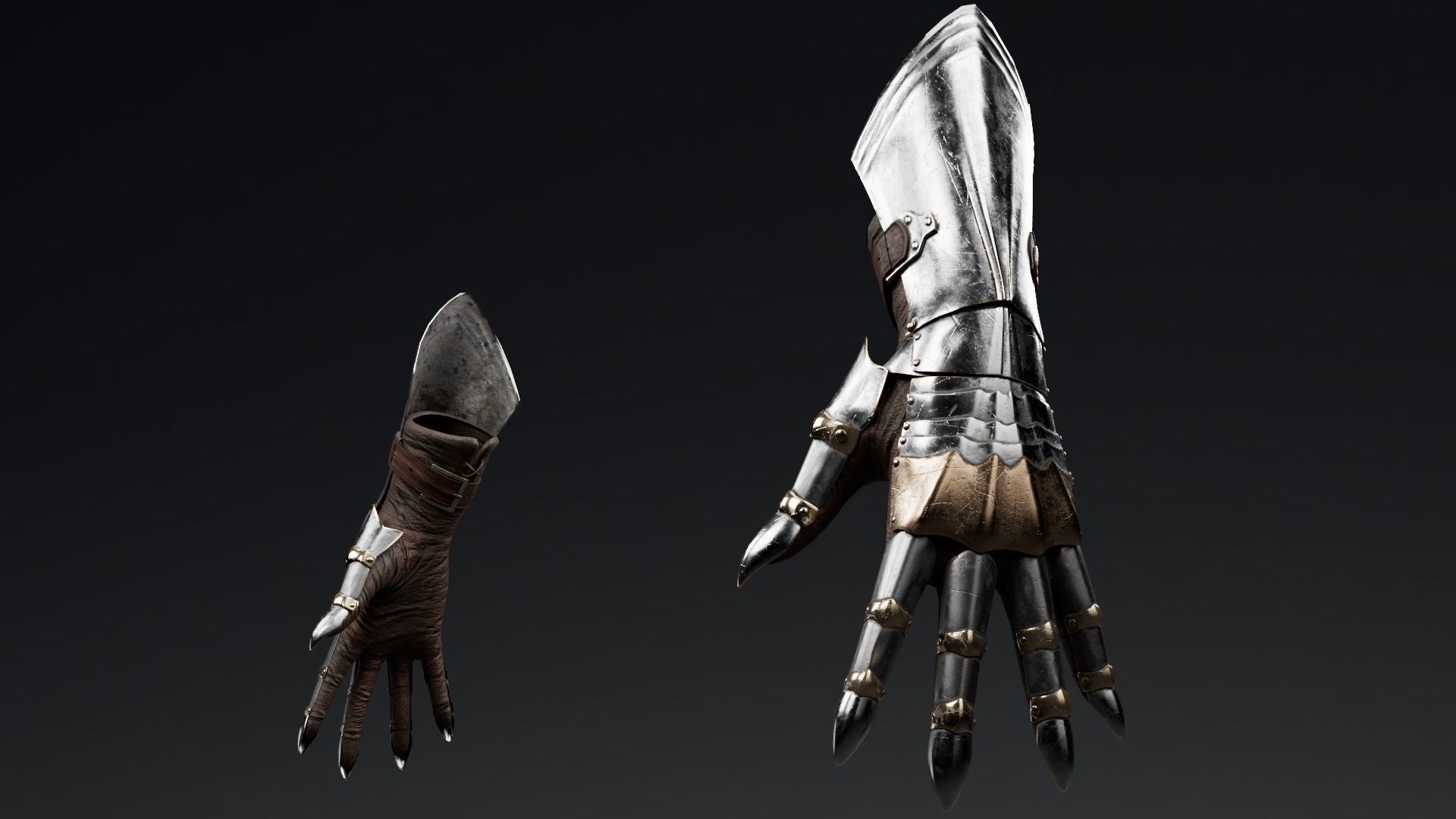 Female Knight Hand Armor MidPoly 3D model | CGTrader
