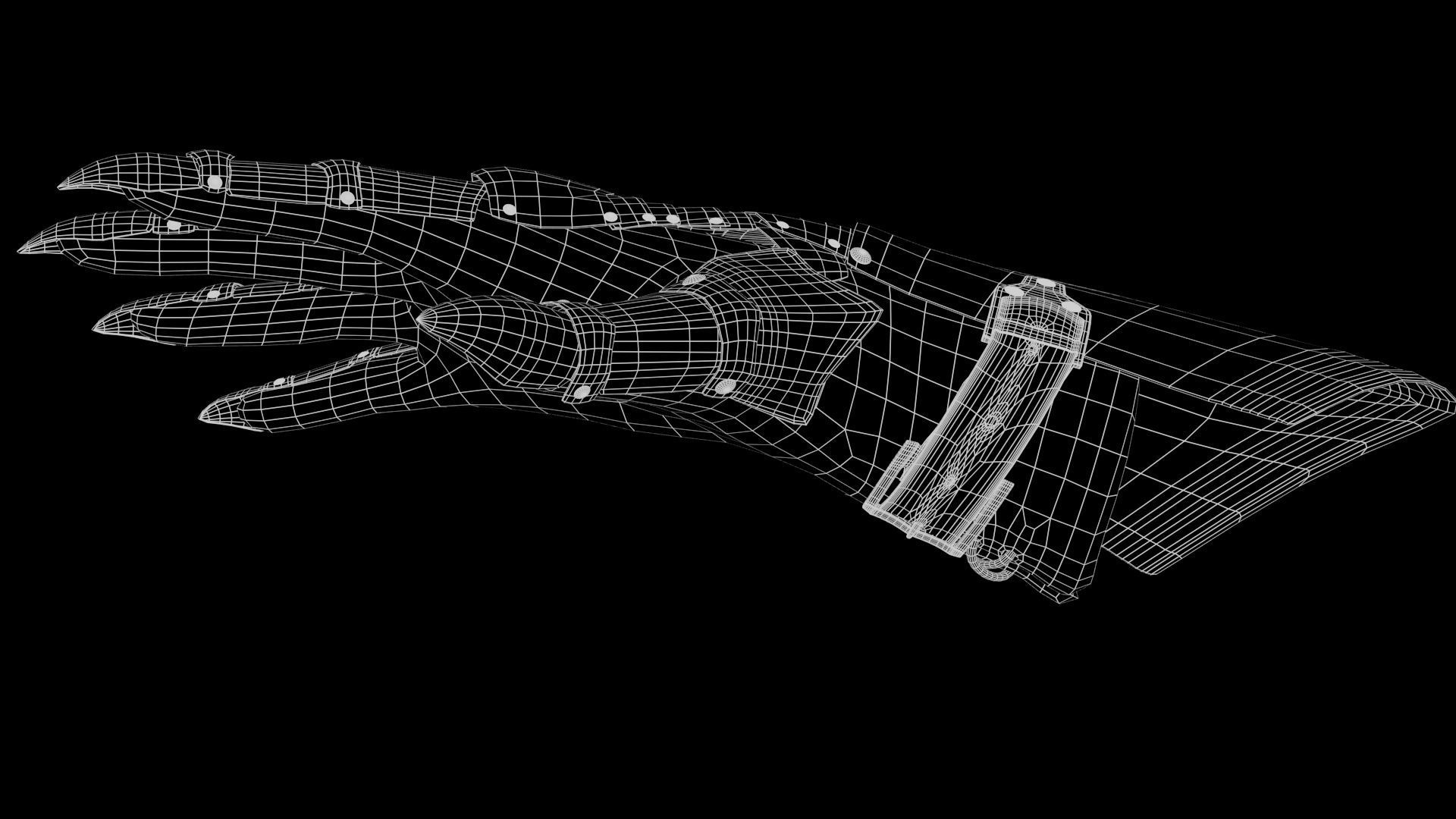 Female Knight Hand Armor MidPoly 3D model | CGTrader