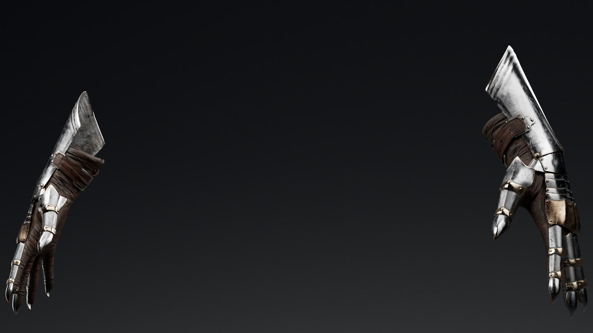 Female Knight Hand Armor MidPoly 3D model | CGTrader