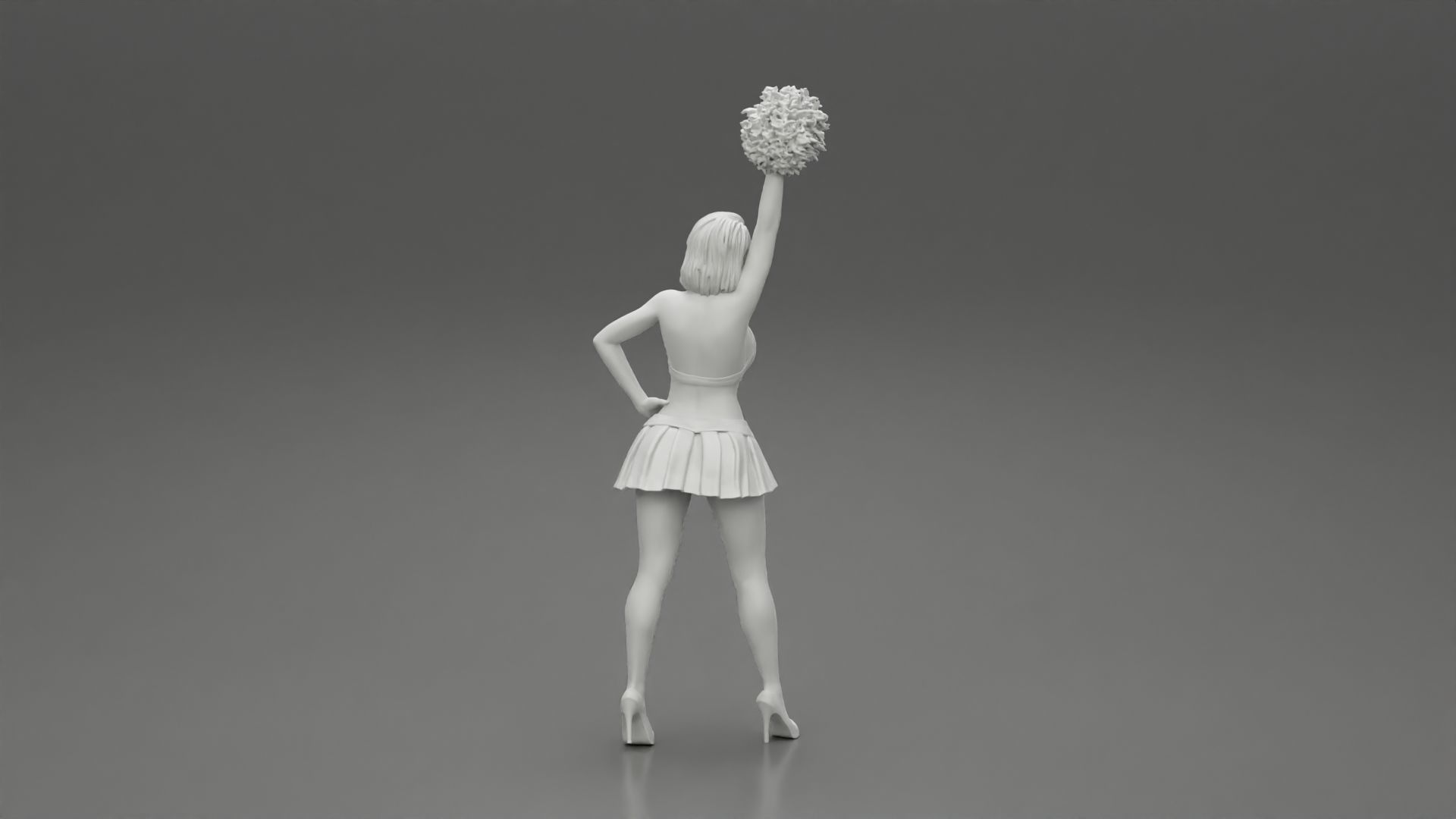 Young girl shaking pom poms 3D model 3D printable | CGTrader
