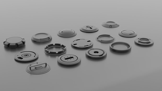 3D model Hard Surface sci-fi kitbash Low High Poly VR / AR / low-poly ...