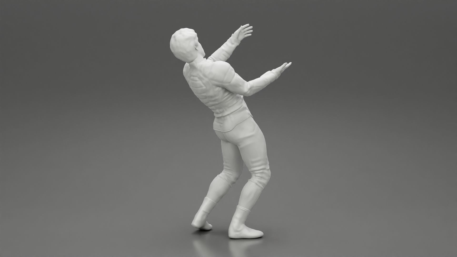 man standing and carrying a big box 3D model 3D printable | CGTrader