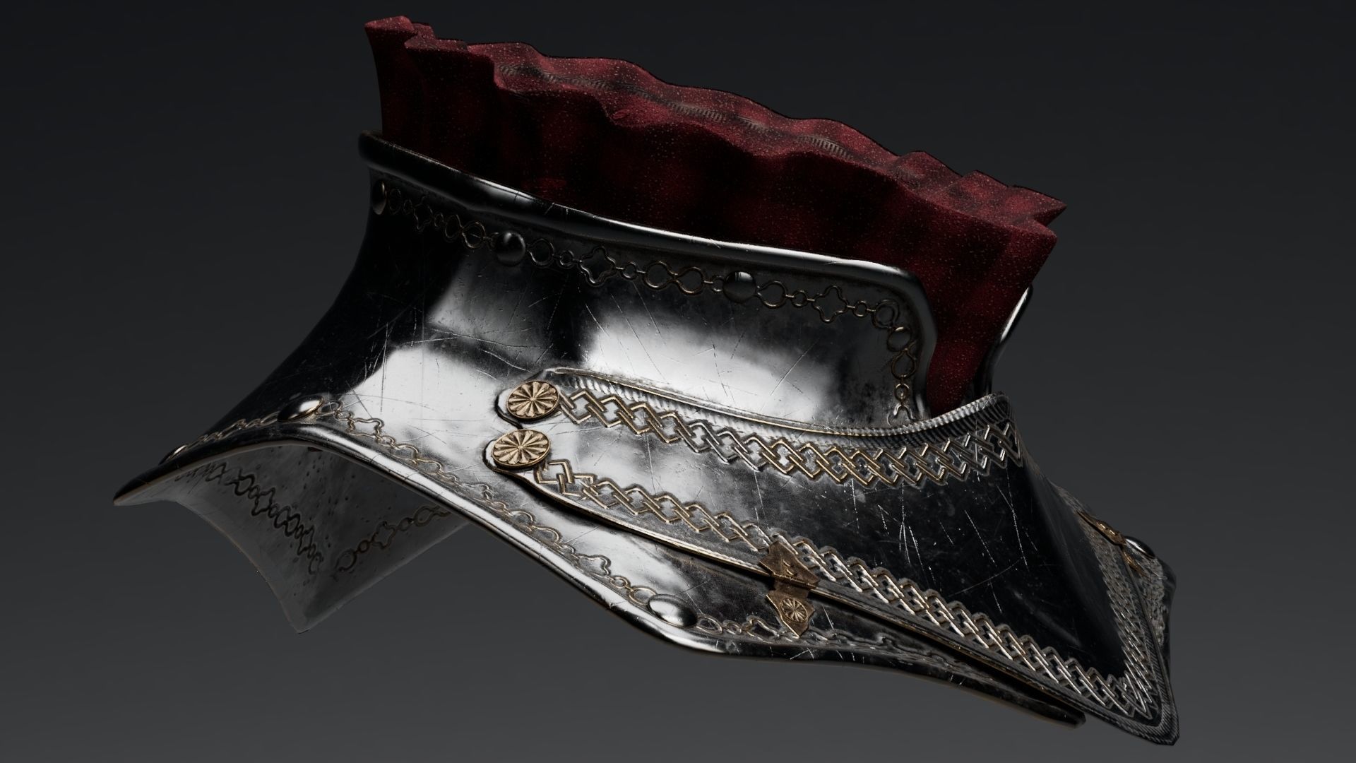 Female Knight Neck Armor MidPoly 3D model | CGTrader