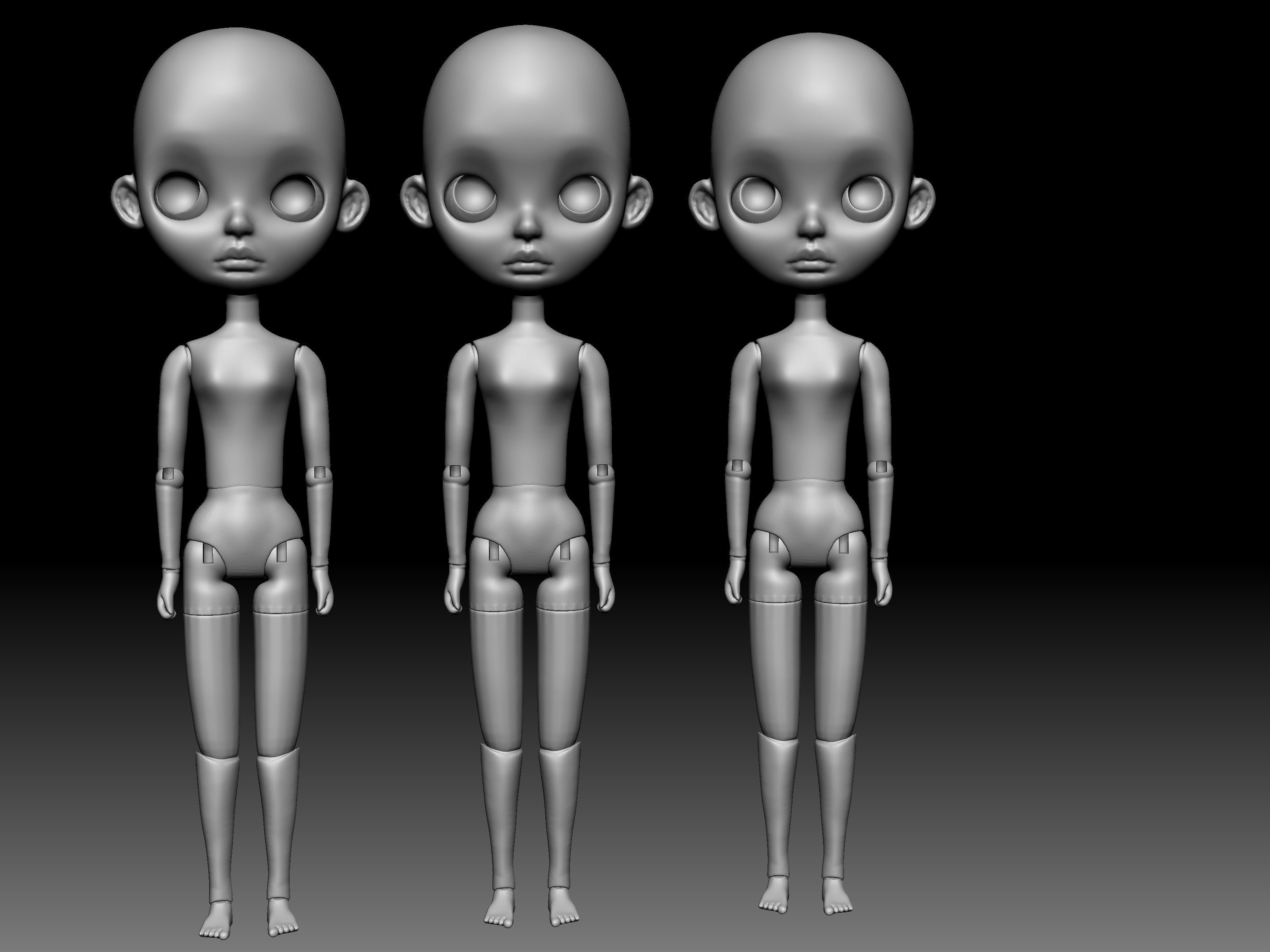 BJD ball jointed doll stl 3D model 3D printable | CGTrader