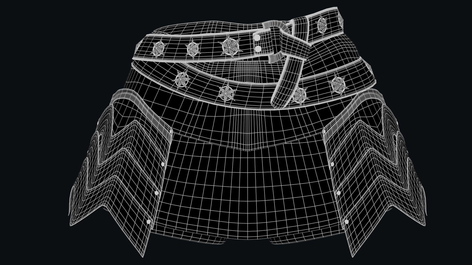 Female Knight Skirt Armor MidPoly 3D model animated | CGTrader