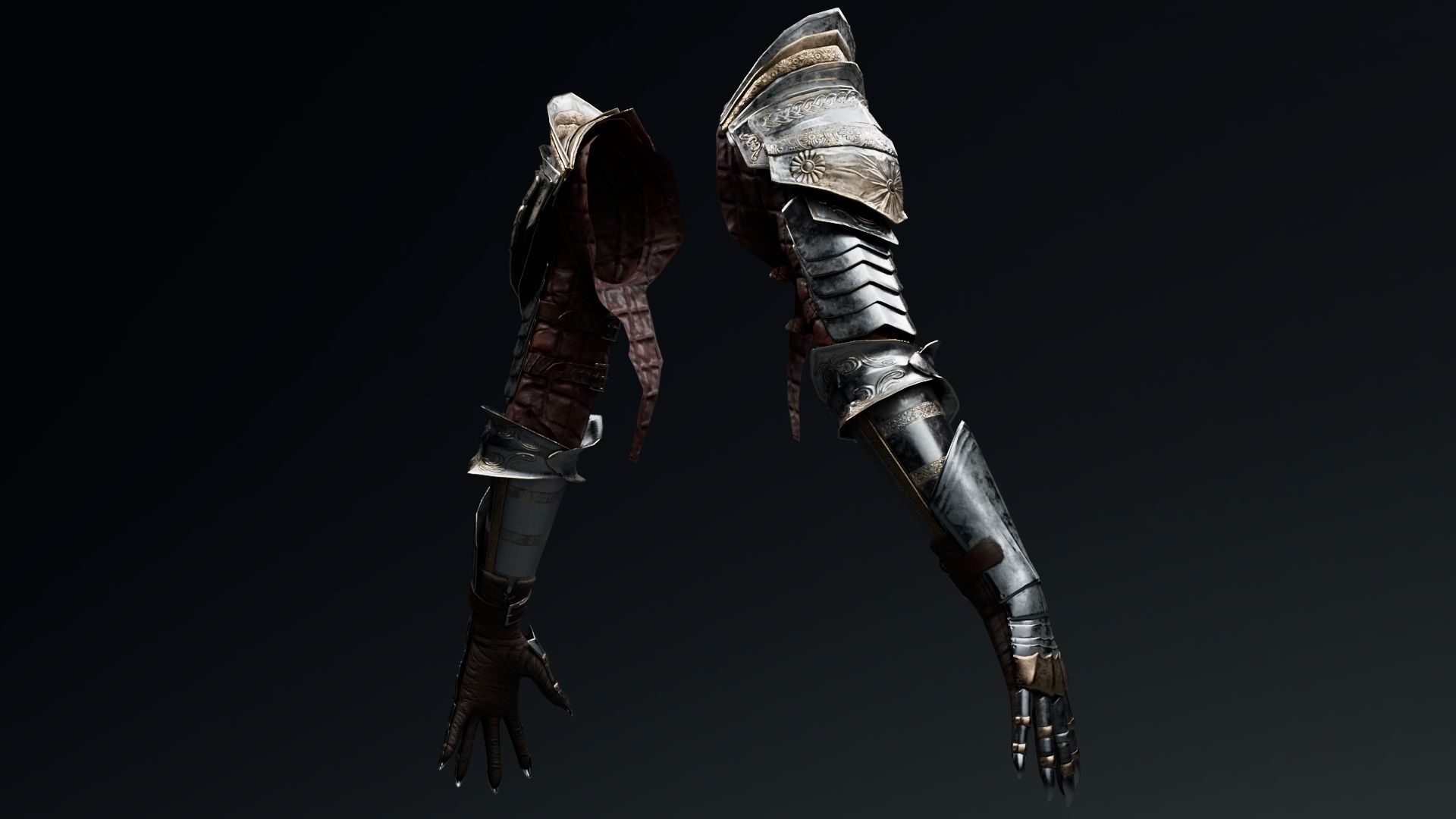 3D model Female v Arm Armor Set LowPoly VR / AR / low-poly | CGTrader