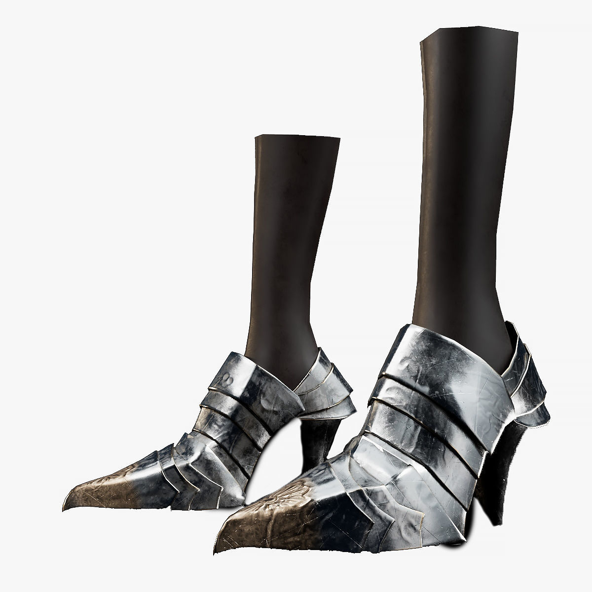 3D model Female Knight Foot Amor LowPoly VR / AR / low-poly | CGTrader