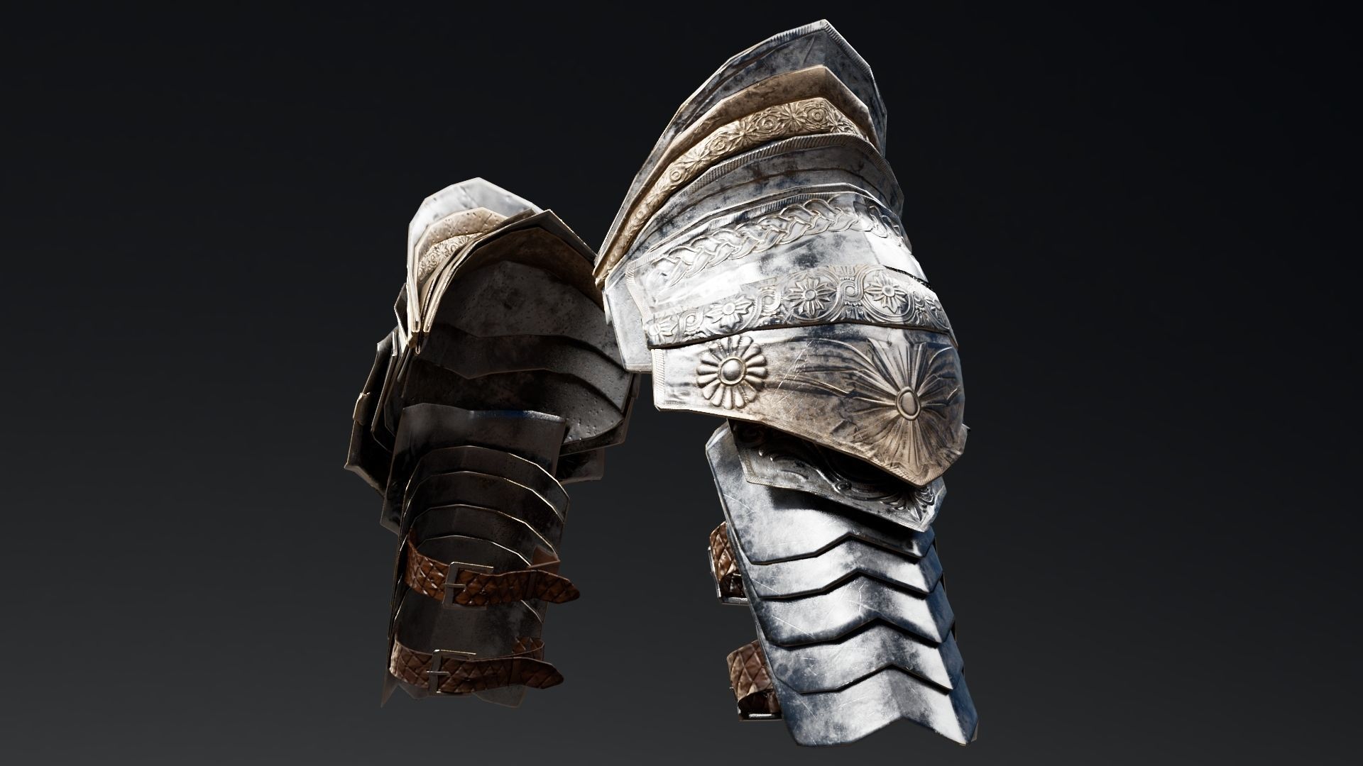 3D model Female Knight Shoulder Armor LowPoly VR / AR / low-poly | CGTrader