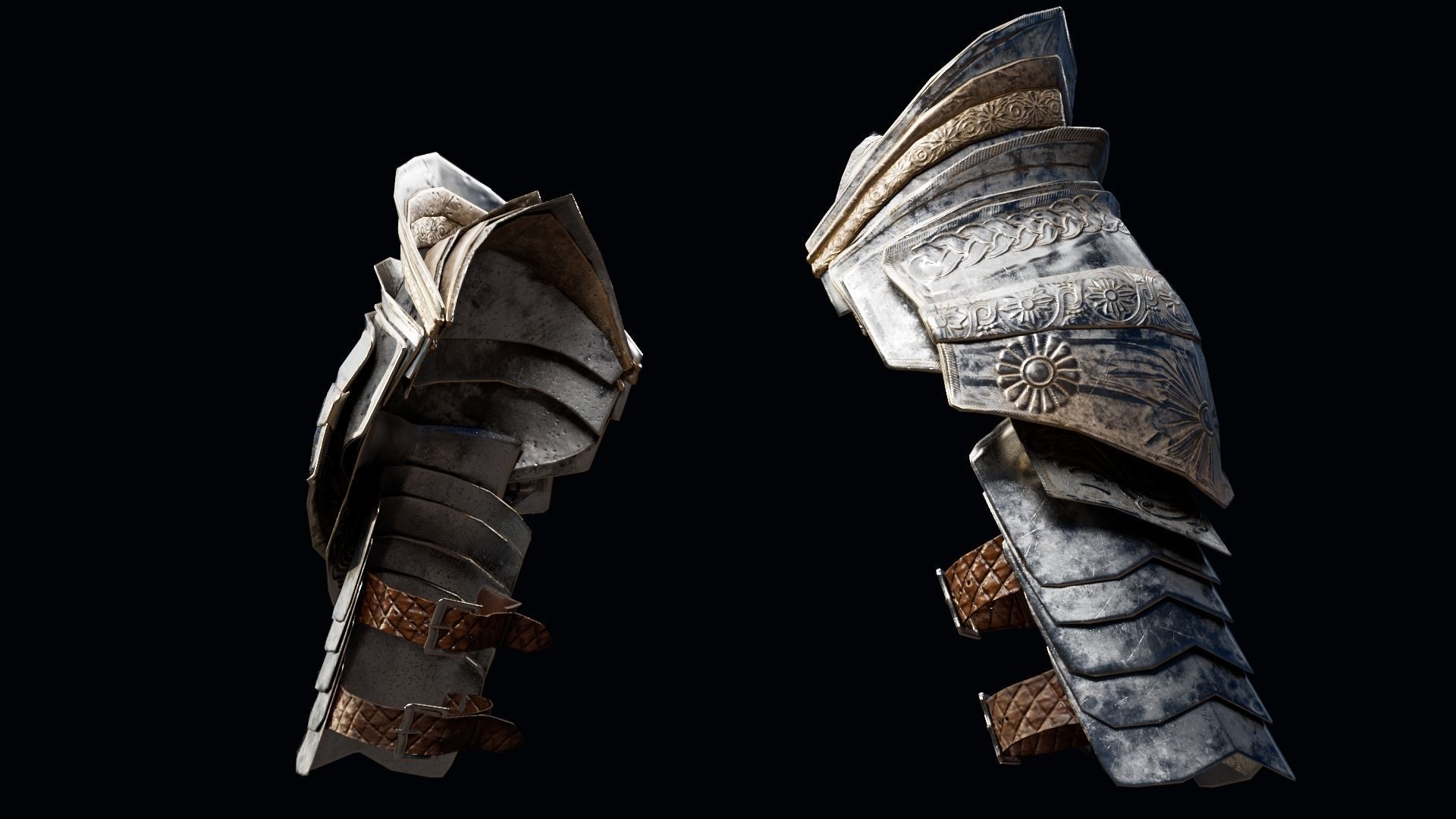 3D model Female Knight Shoulder Armor LowPoly VR / AR / low-poly | CGTrader