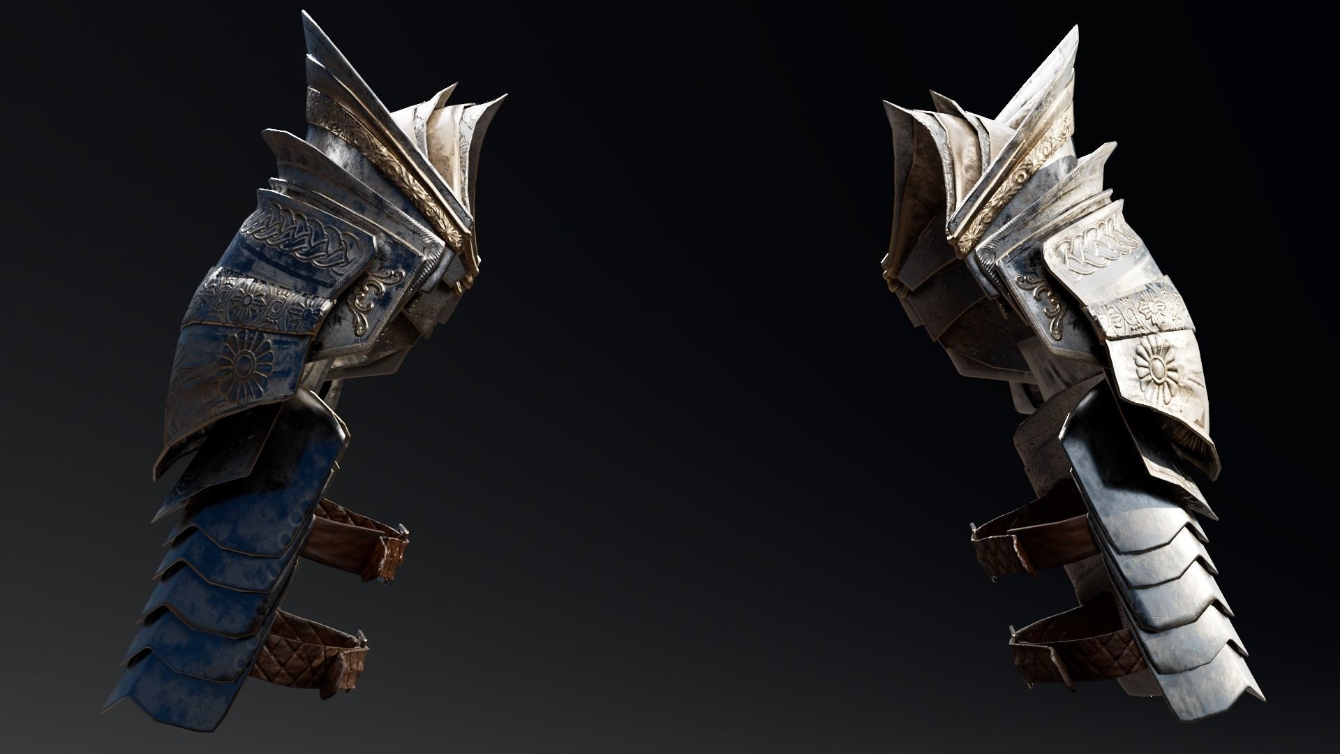 3D model Female Knight Shoulder Armor LowPoly VR / AR / low-poly | CGTrader