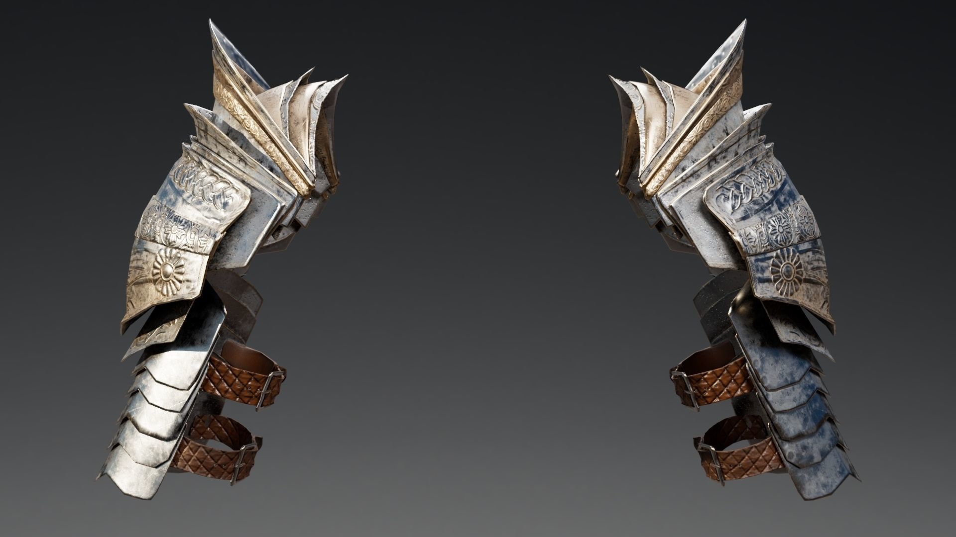3D model Female Knight Shoulder Armor LowPoly VR / AR / low-poly | CGTrader