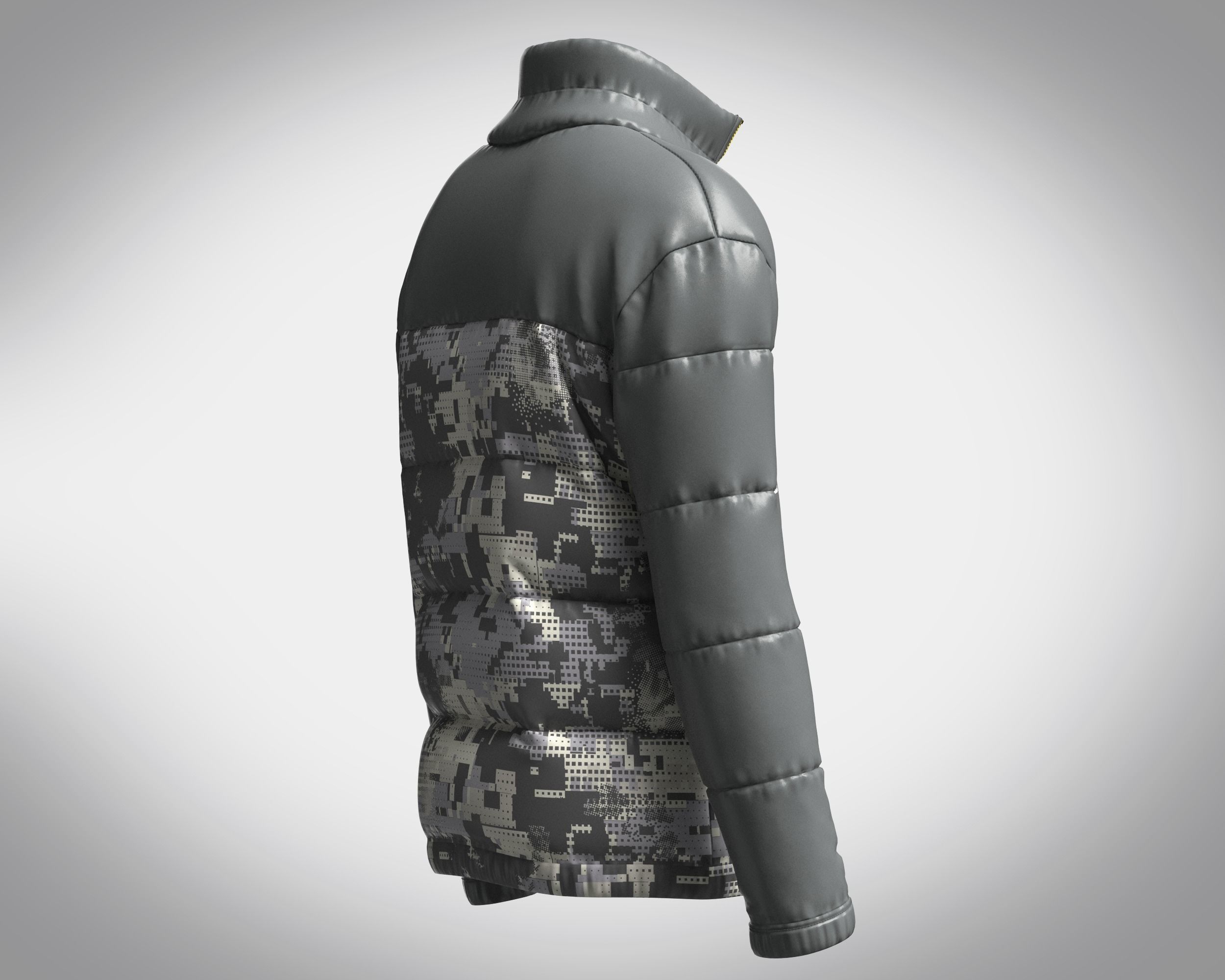 Puffer Jacket in Camo 3D model | CGTrader