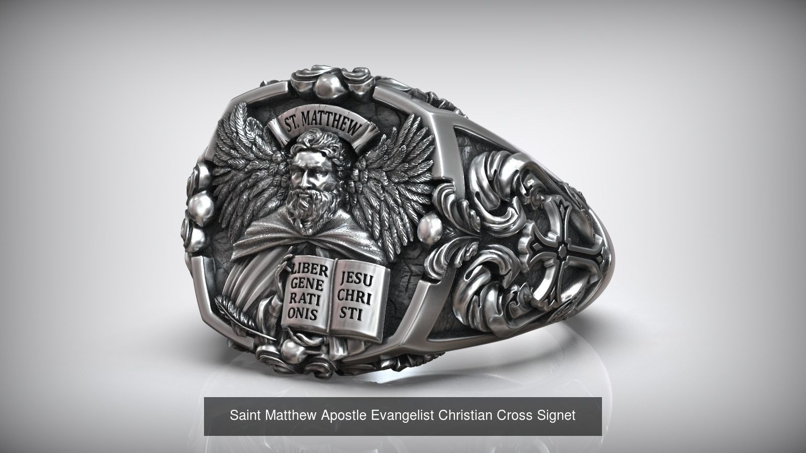 4th Holy Biblical Apostles Evangelist Collection Men Rings | CGTrader