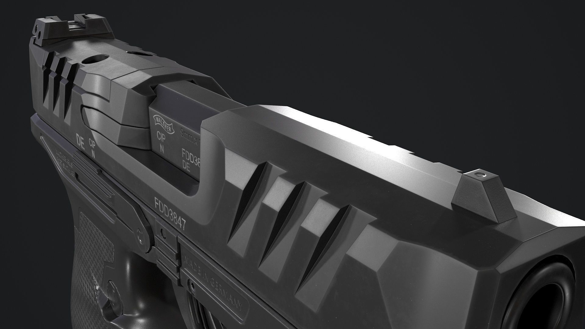 3D model Walther PDP Full-Size VR / AR / low-poly | CGTrader