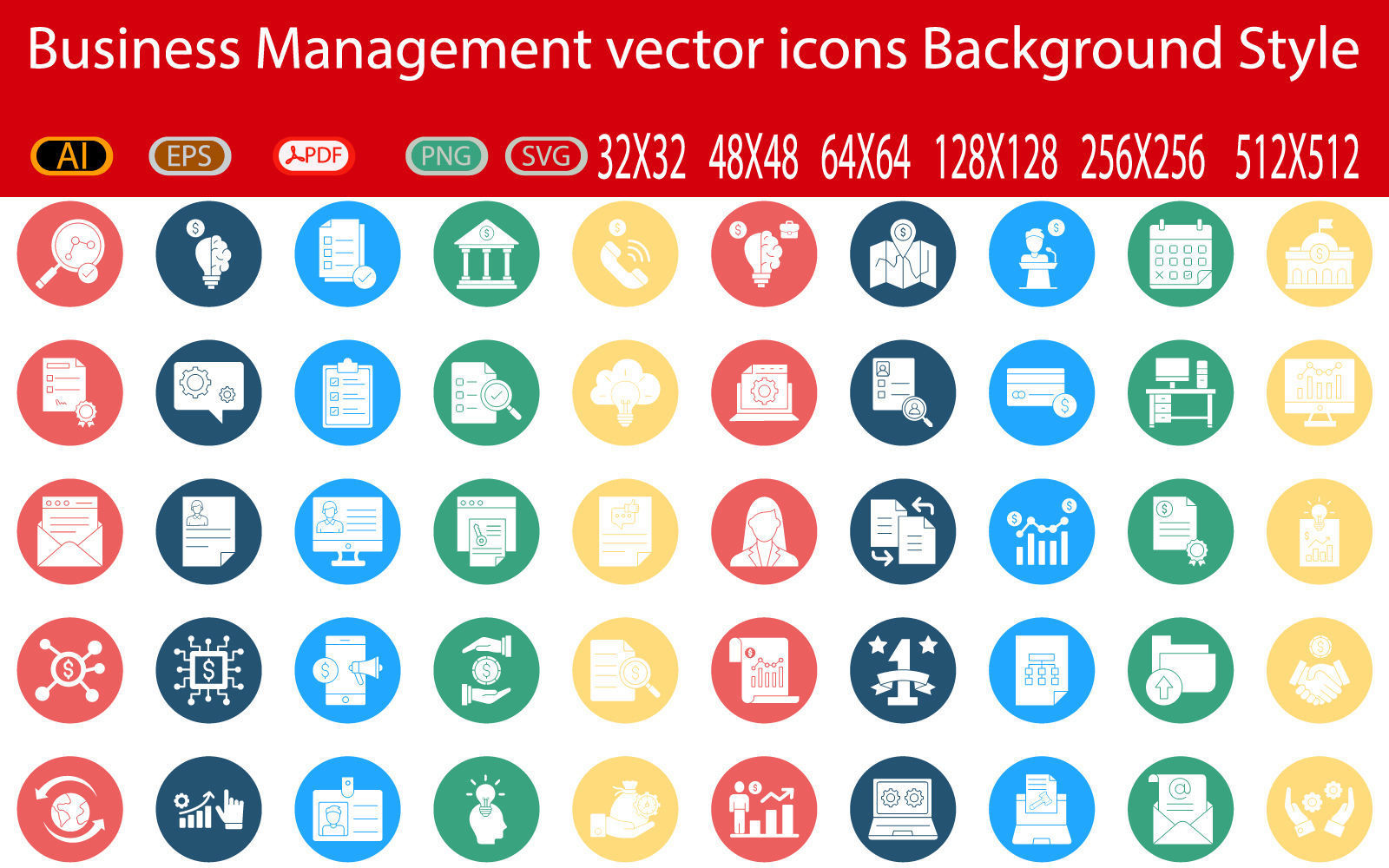 Business management icon pack Texture | CGTrader
