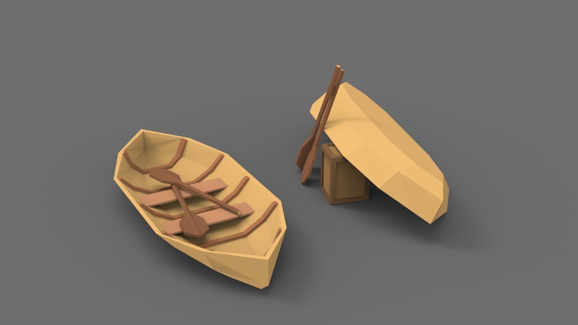 3D model Low Poly Stylized Boat Lowpoly 3D model VR / AR / low-poly ...