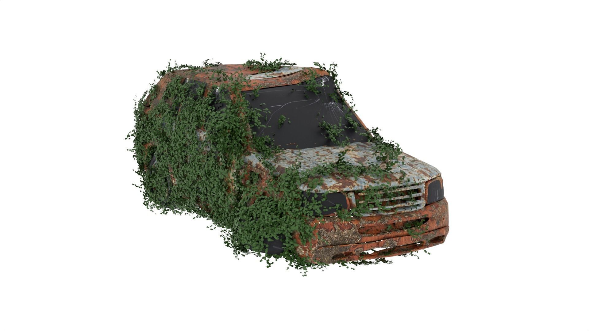 Damaged Rusted Car 3D model | CGTrader