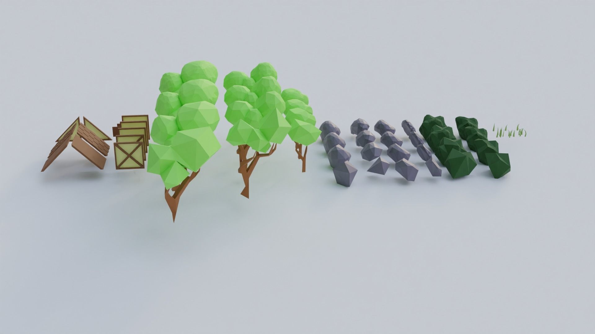 3D model Low poly game asset pack VR / AR / low-poly | CGTrader