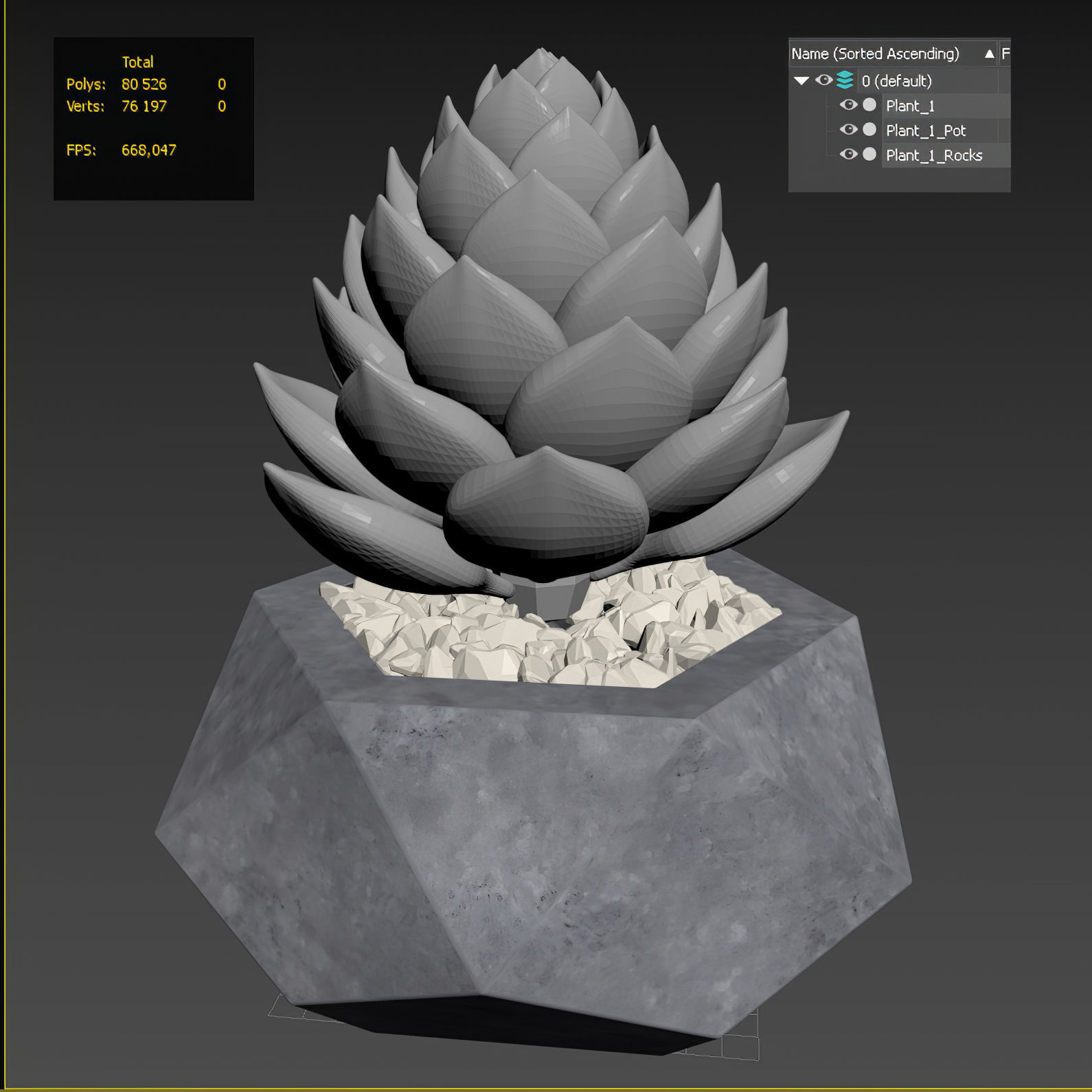 Succulent plant 1 3D model | CGTrader