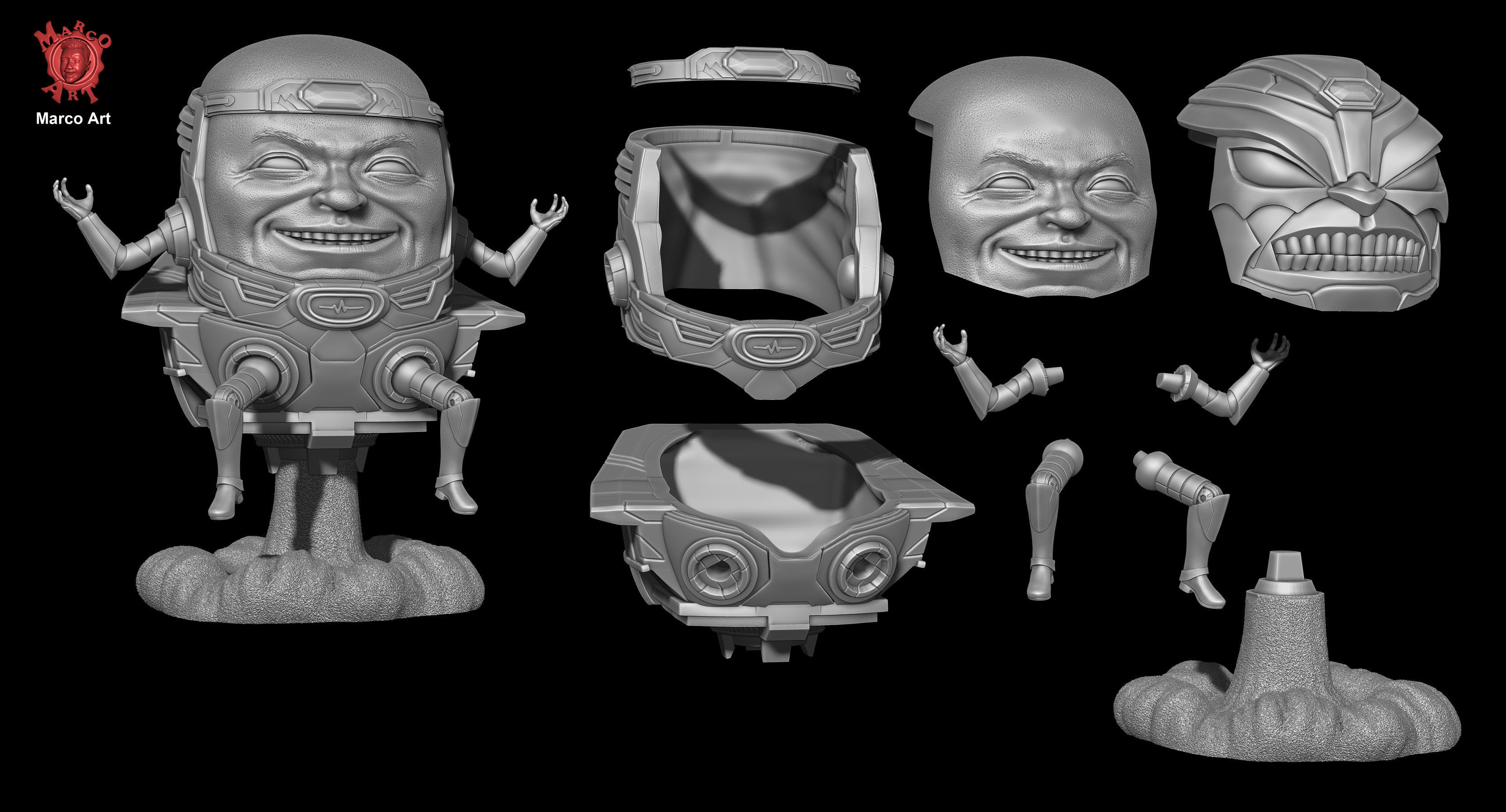 Marvel Modok 3D model 3D printable | CGTrader