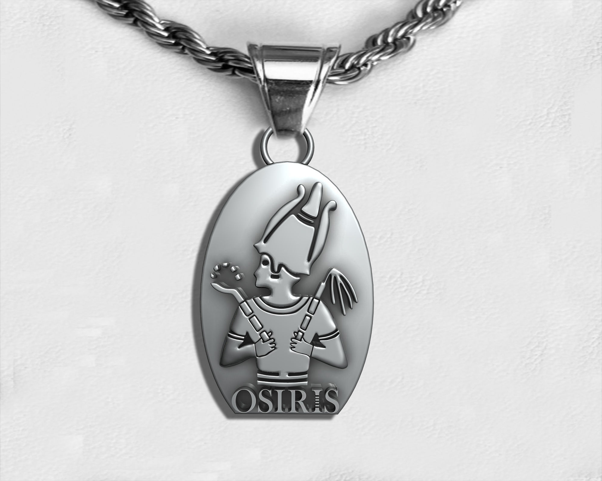 Osiris Egyptian God Pendant Ancient Necklaces Pharaonic jewelry 3D ...