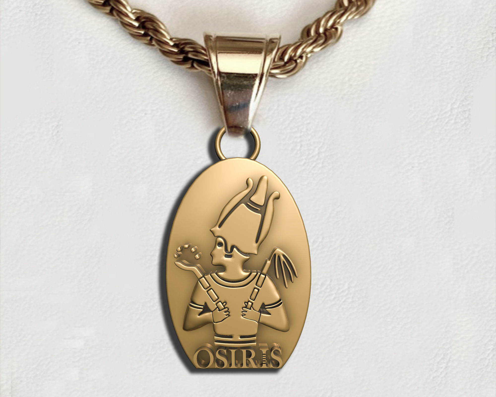 Osiris Egyptian God Pendant Ancient Necklaces Pharaonic jewelry 3D ...