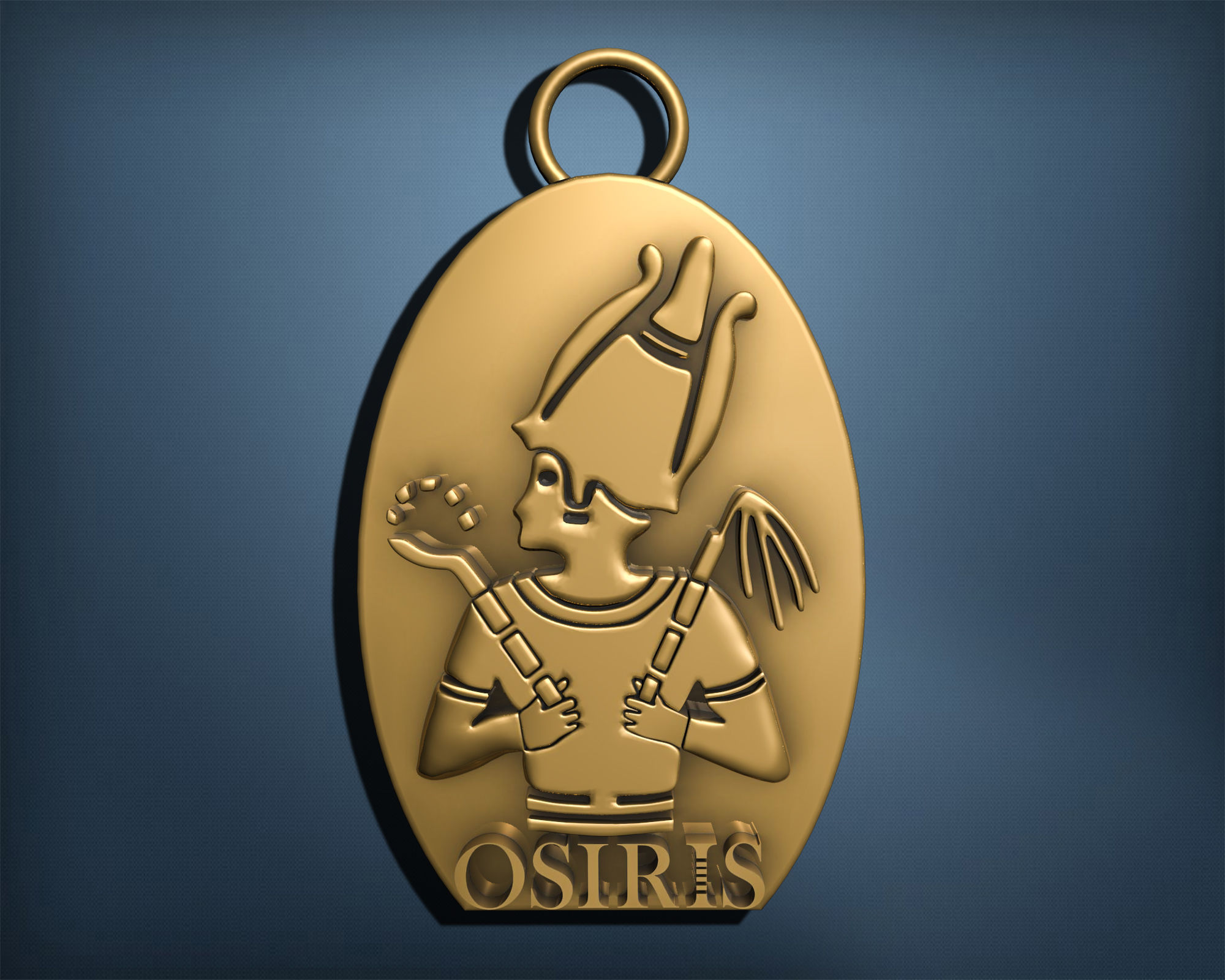 Osiris Egyptian God Pendant Ancient Necklaces Pharaonic jewelry 3D ...