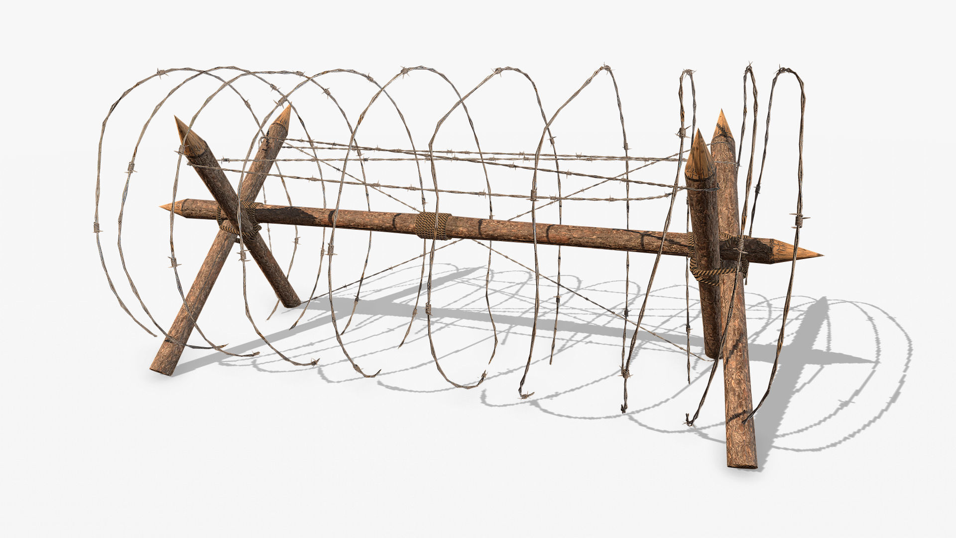 Barbed Wire Obstacle 3D model | CGTrader
