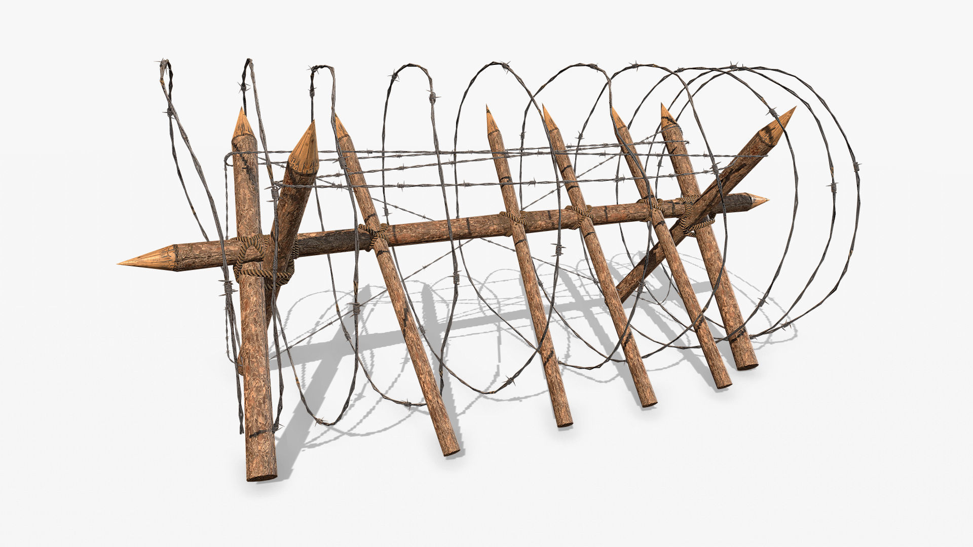 Barbed Wire Obstacle 3D model | CGTrader