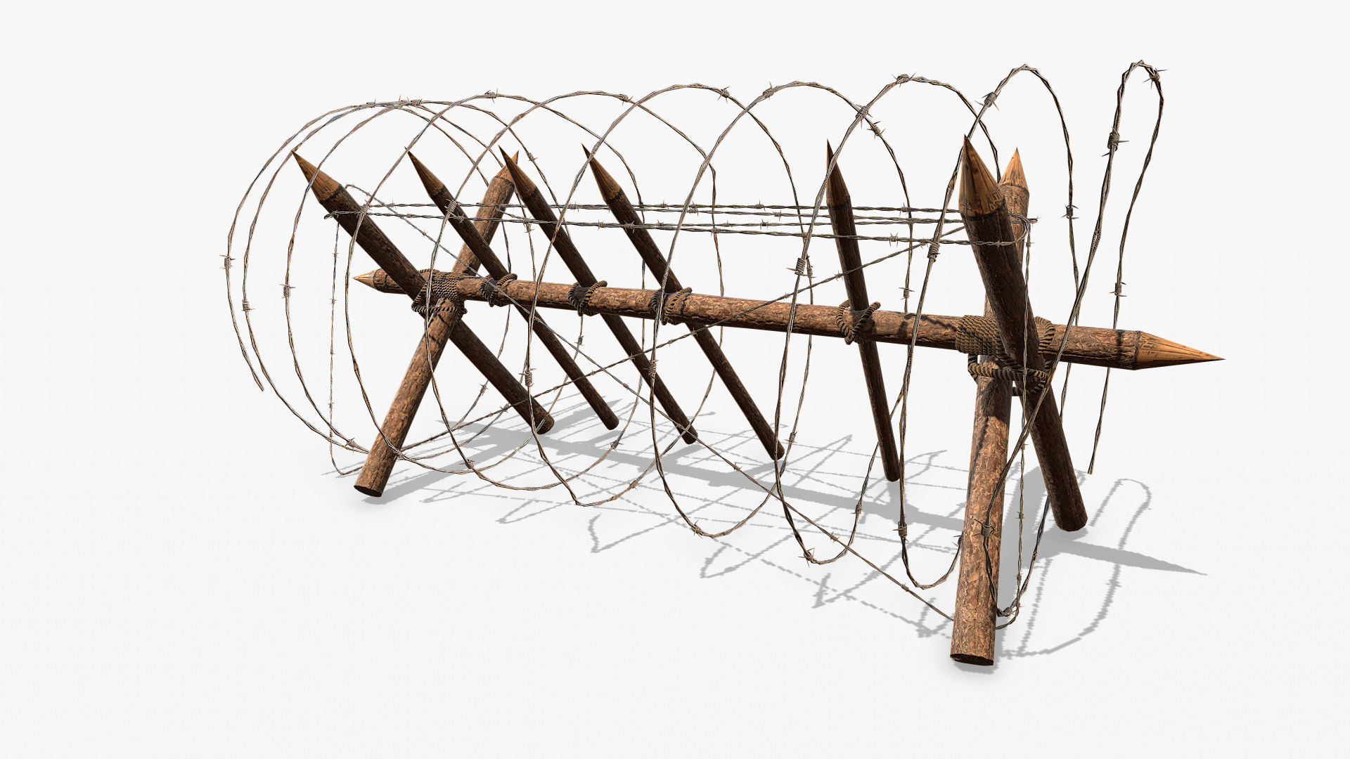 Barbed Wire Obstacle 3D model | CGTrader