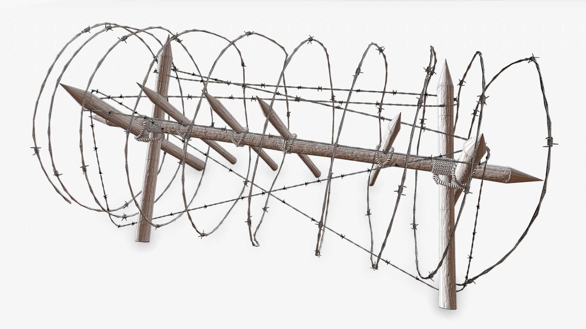 Barbed Wire Obstacle 3D model | CGTrader