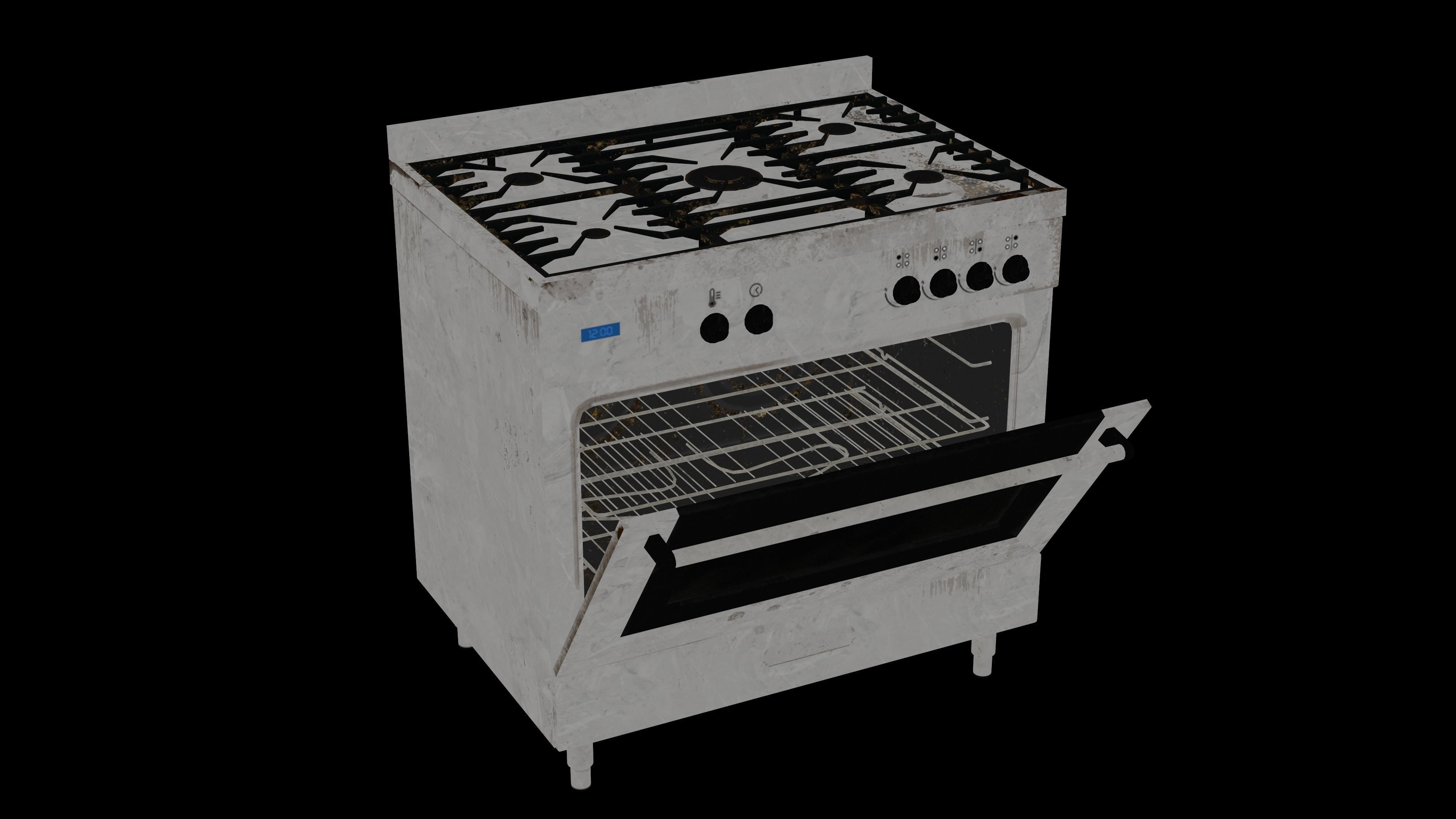 3D model Gas Stove - Game ready props VR / AR / low-poly | CGTrader