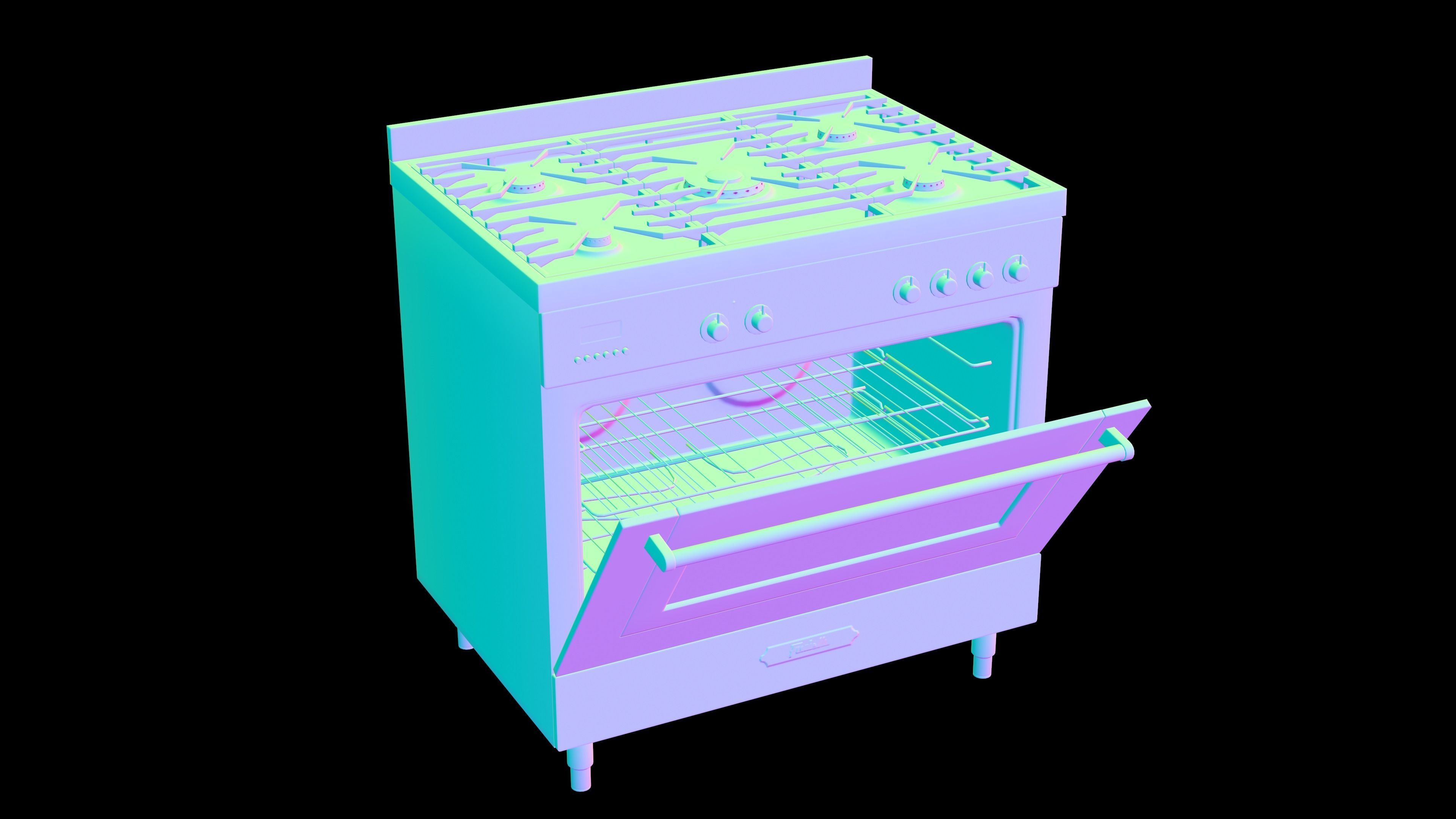 3D model Gas Stove - Game ready props VR / AR / low-poly | CGTrader