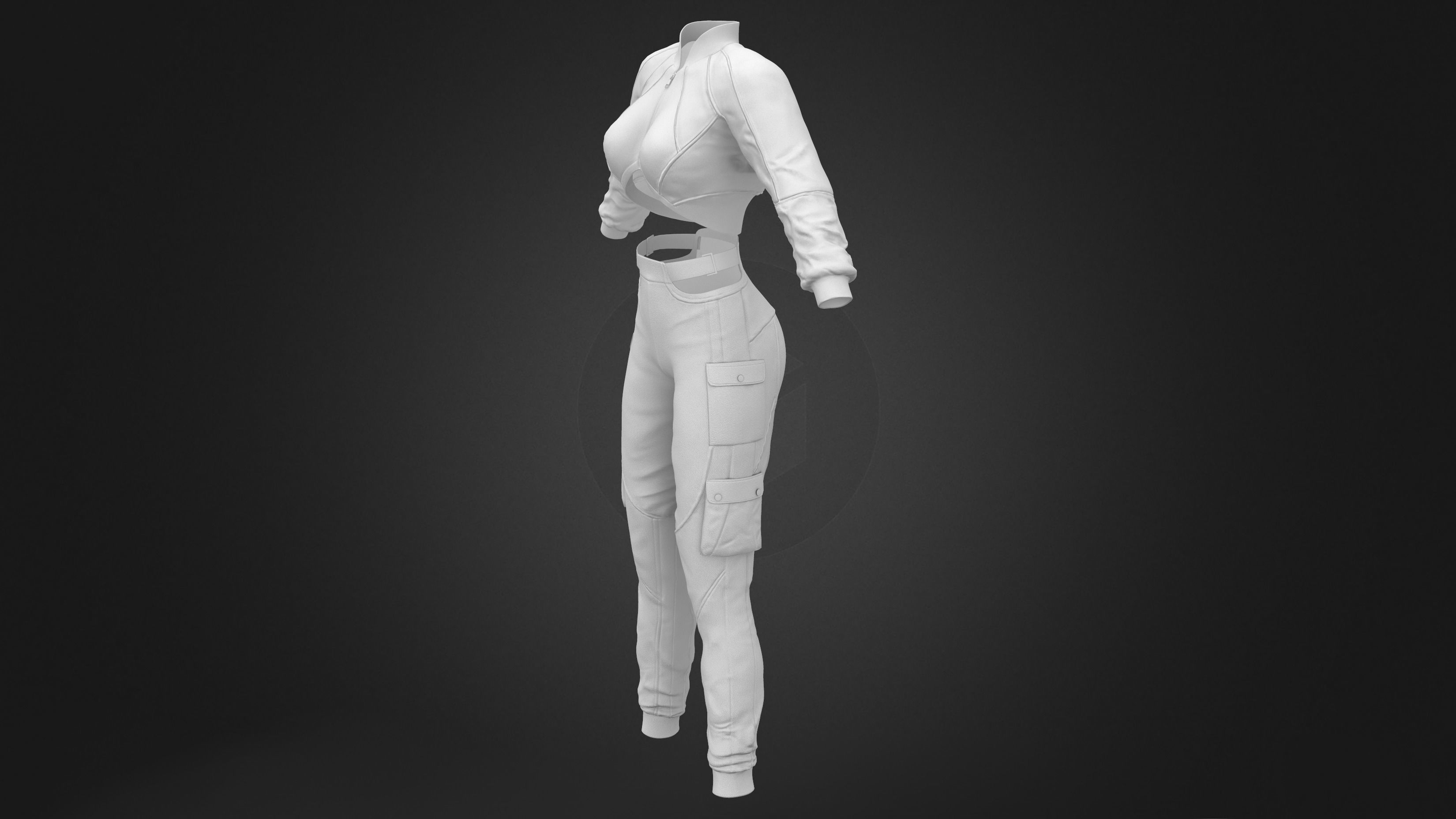 3D model Futuristic Tracksuit Sportswear Outfit VR / AR / low-poly ...