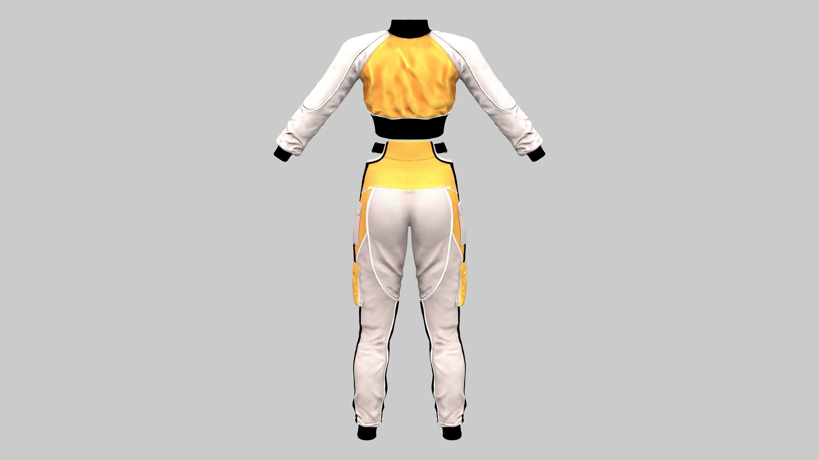 3D model Futuristic Tracksuit Sportswear Outfit VR / AR / low-poly ...