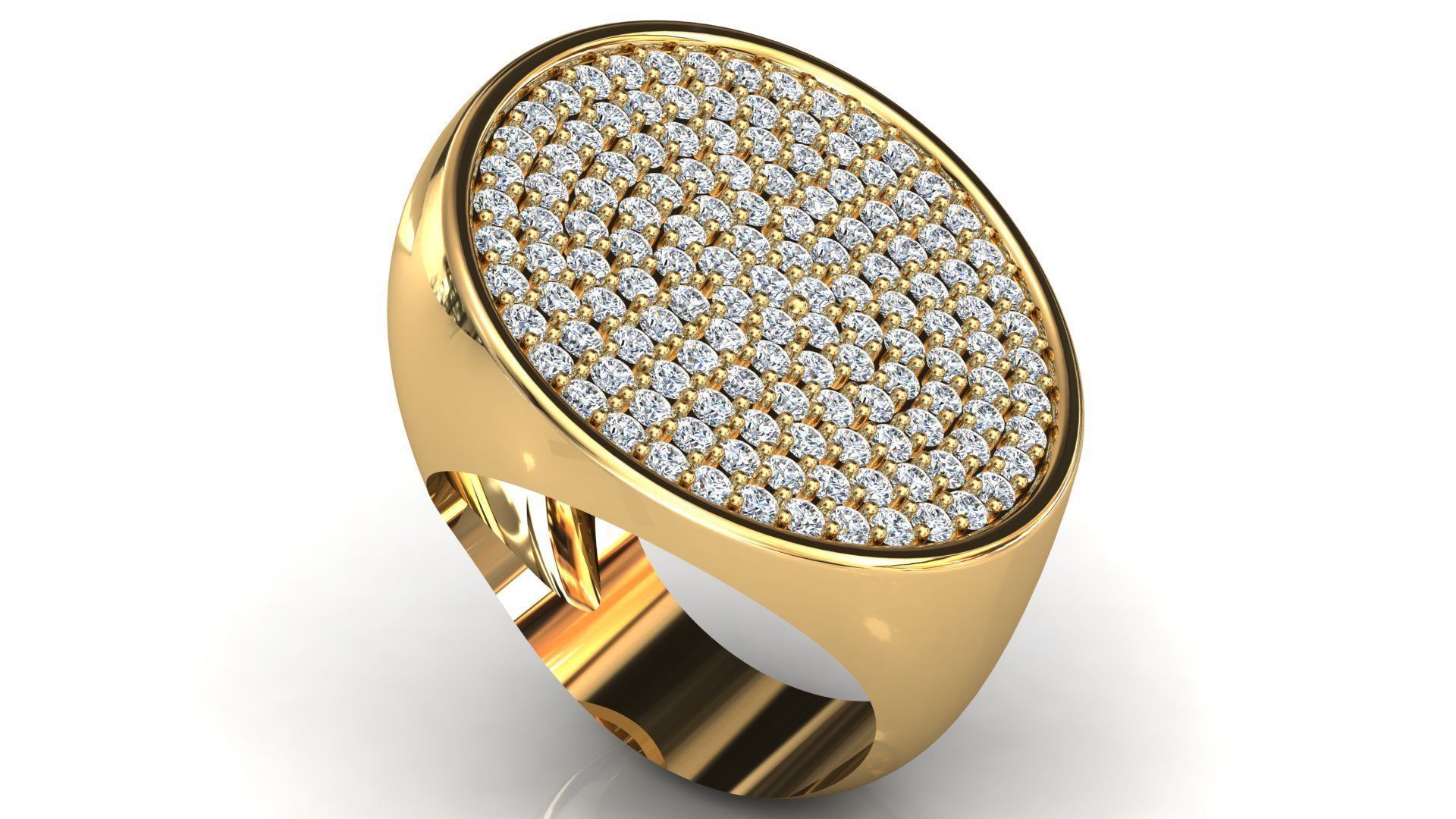modern diamonds womens ring free 3D model 3D printable | CGTrader