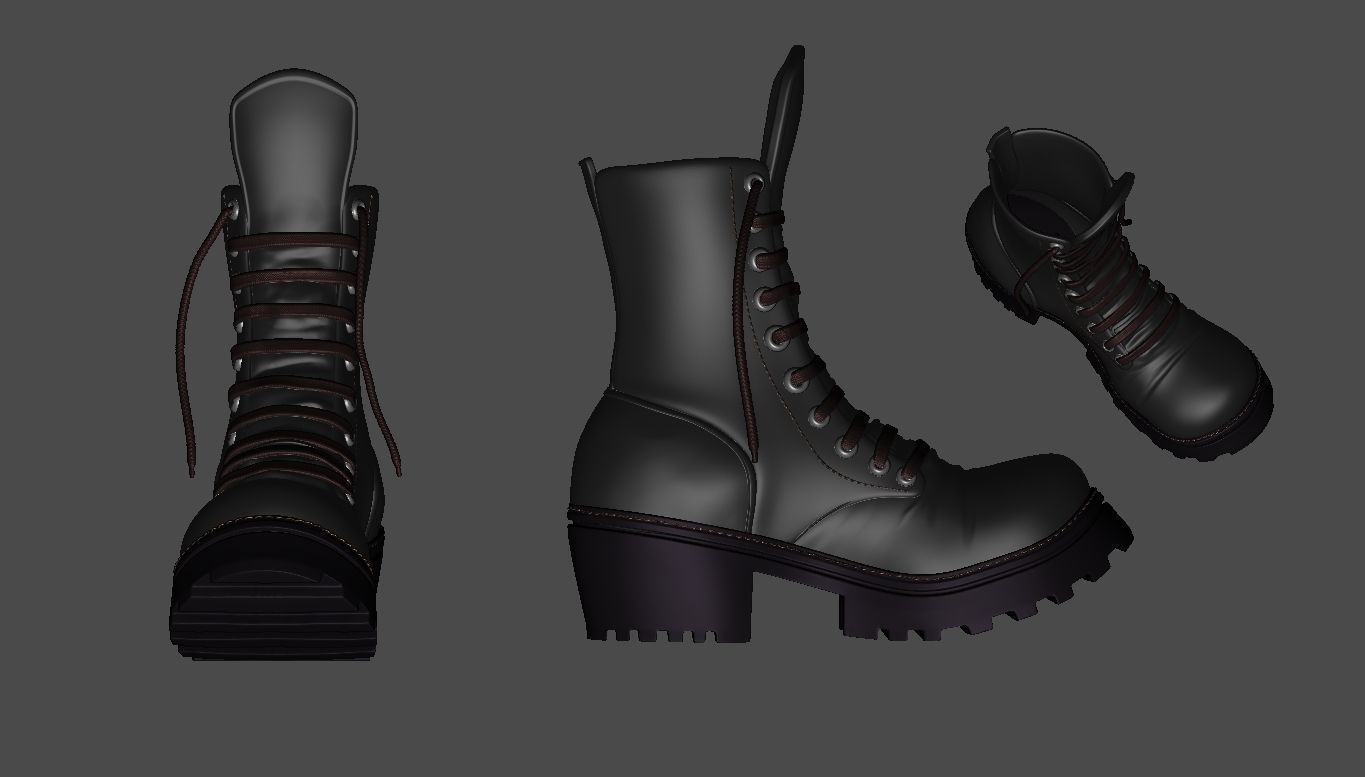 Military Boots-Subdiv-Low Poly 3D model | CGTrader