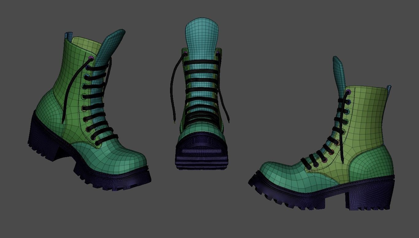 Military Boots-Subdiv-Low Poly 3D model | CGTrader