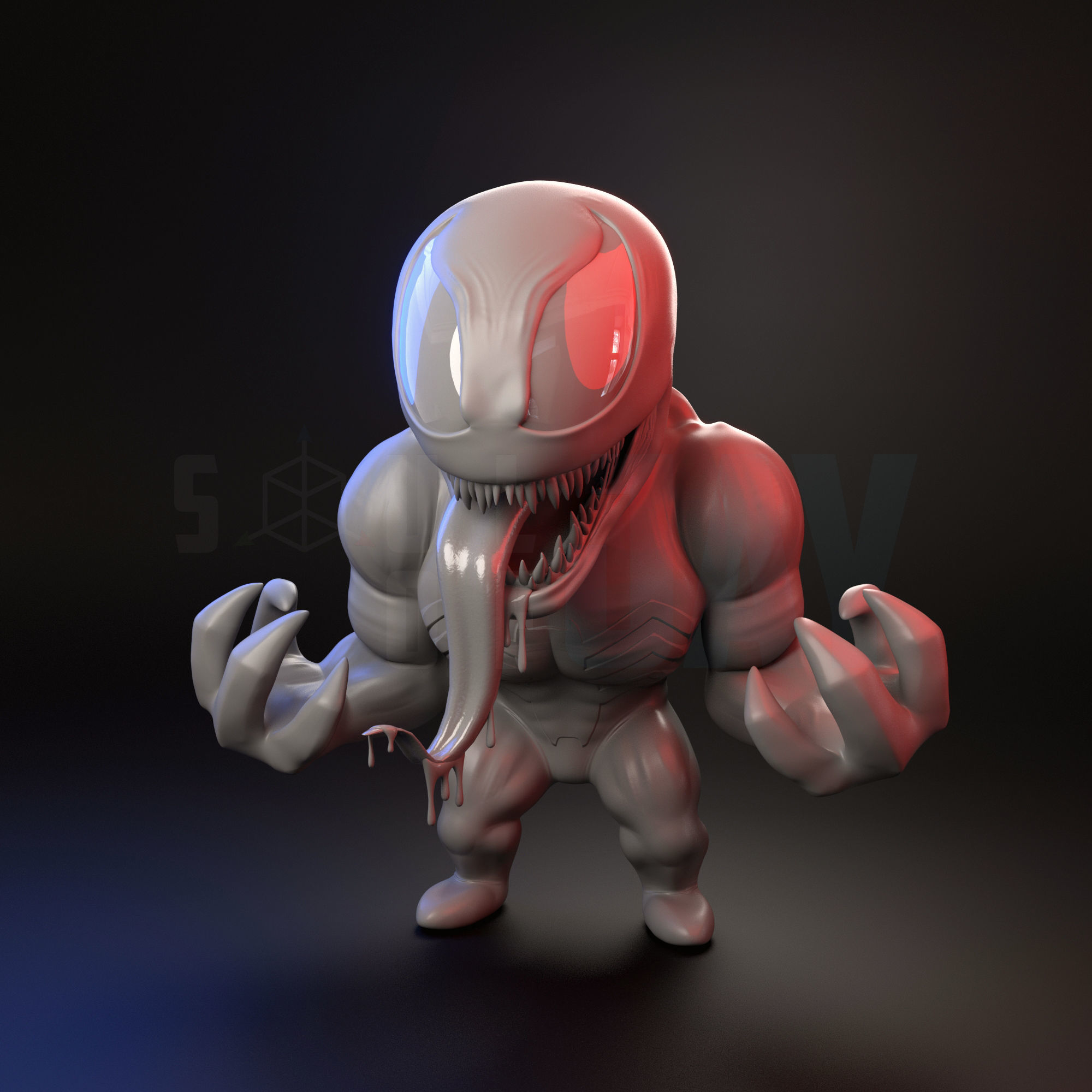 Cute Baby VENOM Symbiot 3D model | CGTrader