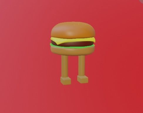 Burger man with legs 3D model | CGTrader
