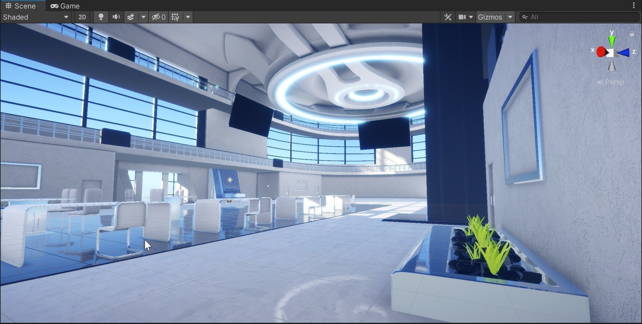 3D model Modern Convention Center Interior Unity HDRP URP VR / AR / low-poly | CGTrader